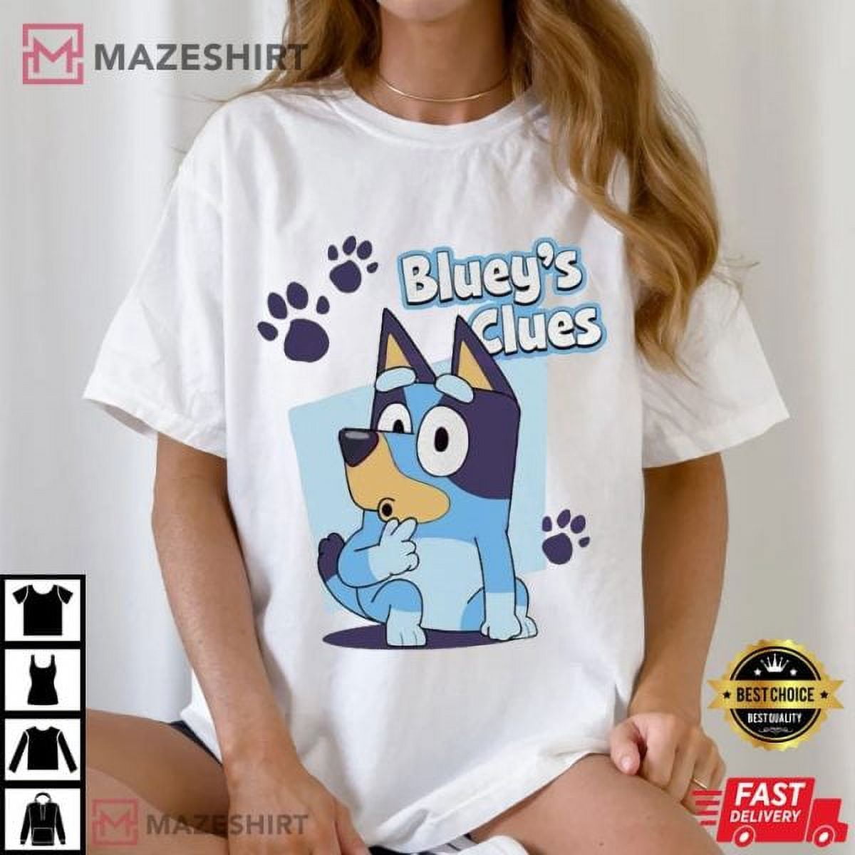 Bluey Blue’s Clues Character T-Shirt - Walmart.com