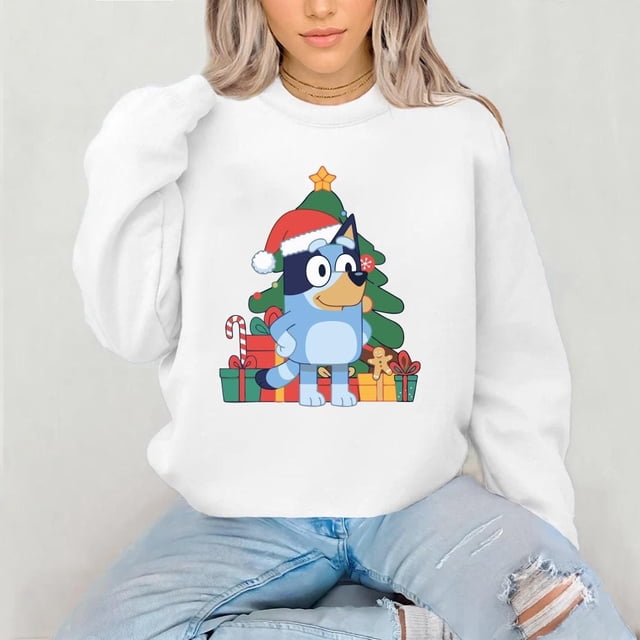 Bluey Bluey Grinch Christmas, Xmas Bluey Sweatshirt, Grinchmas Bluey ...