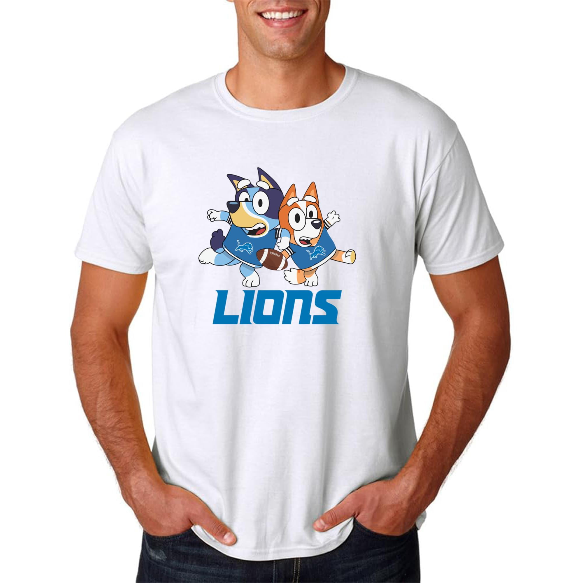 Bluey Bluey Lions Tee Fun Game Day Shirt For Detroit Fans Tshirt ...
