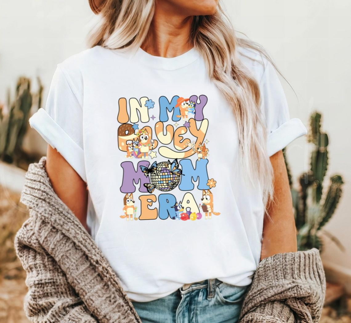 Bluey In My Bluey Mom Era Sand Shirt, Bluey Cool Mom Club Shirt, Bluey ...