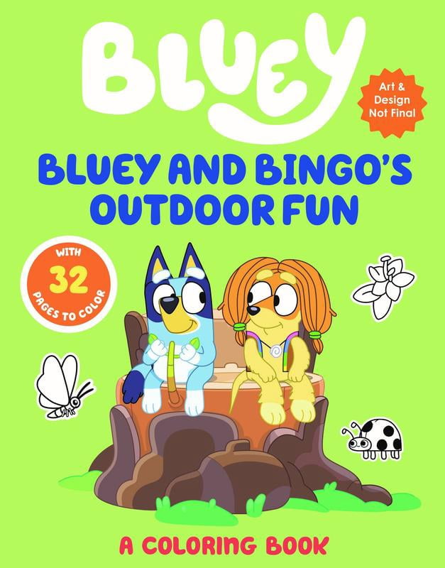 Bluey and Friends: Outdoor Fun: a Coloring Book, 32 pages (Paperback ...