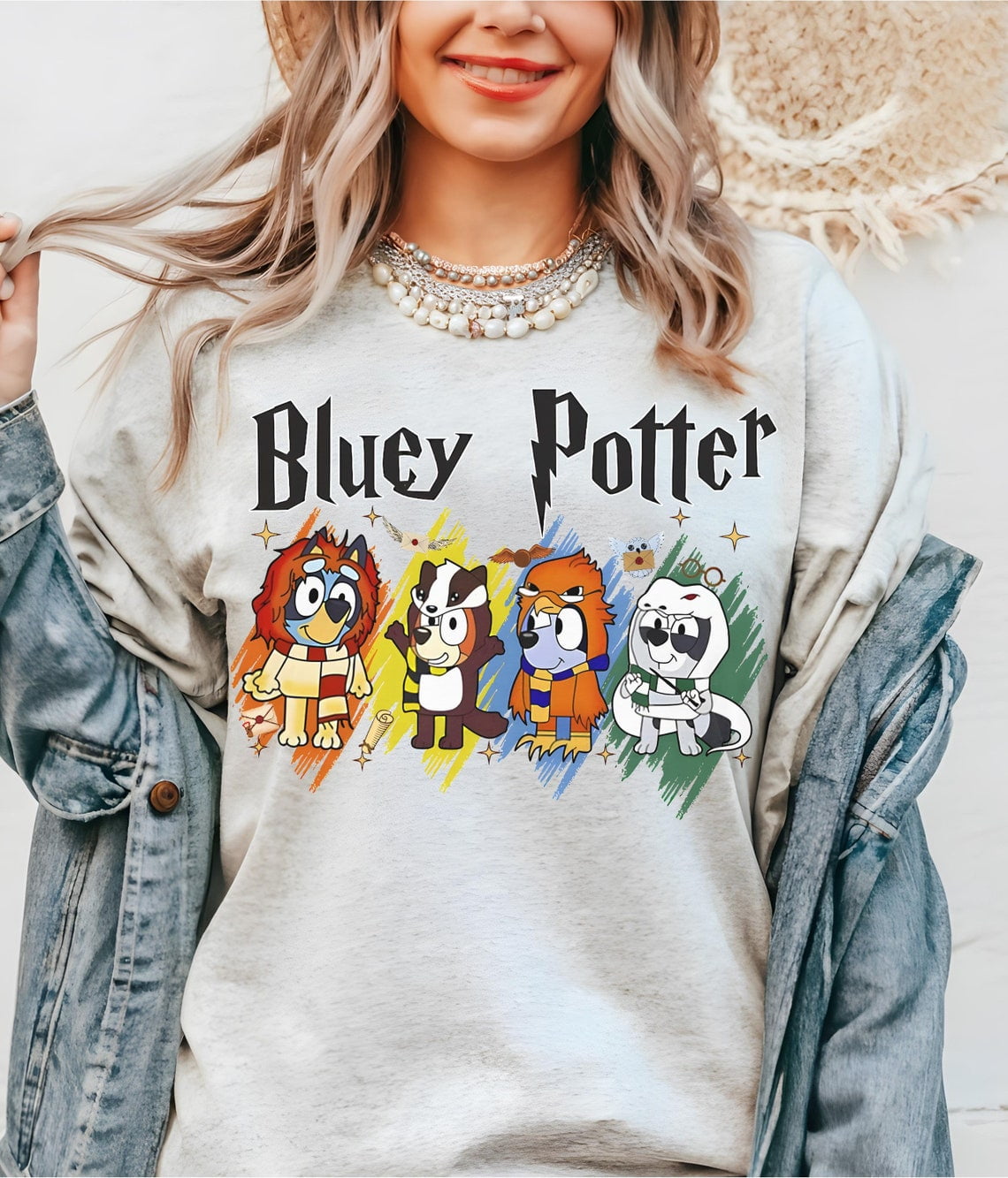 Bluey Bluey Potter, Harry Potter Party Tee, Wizard Shirt, Unisex S-5XL ...