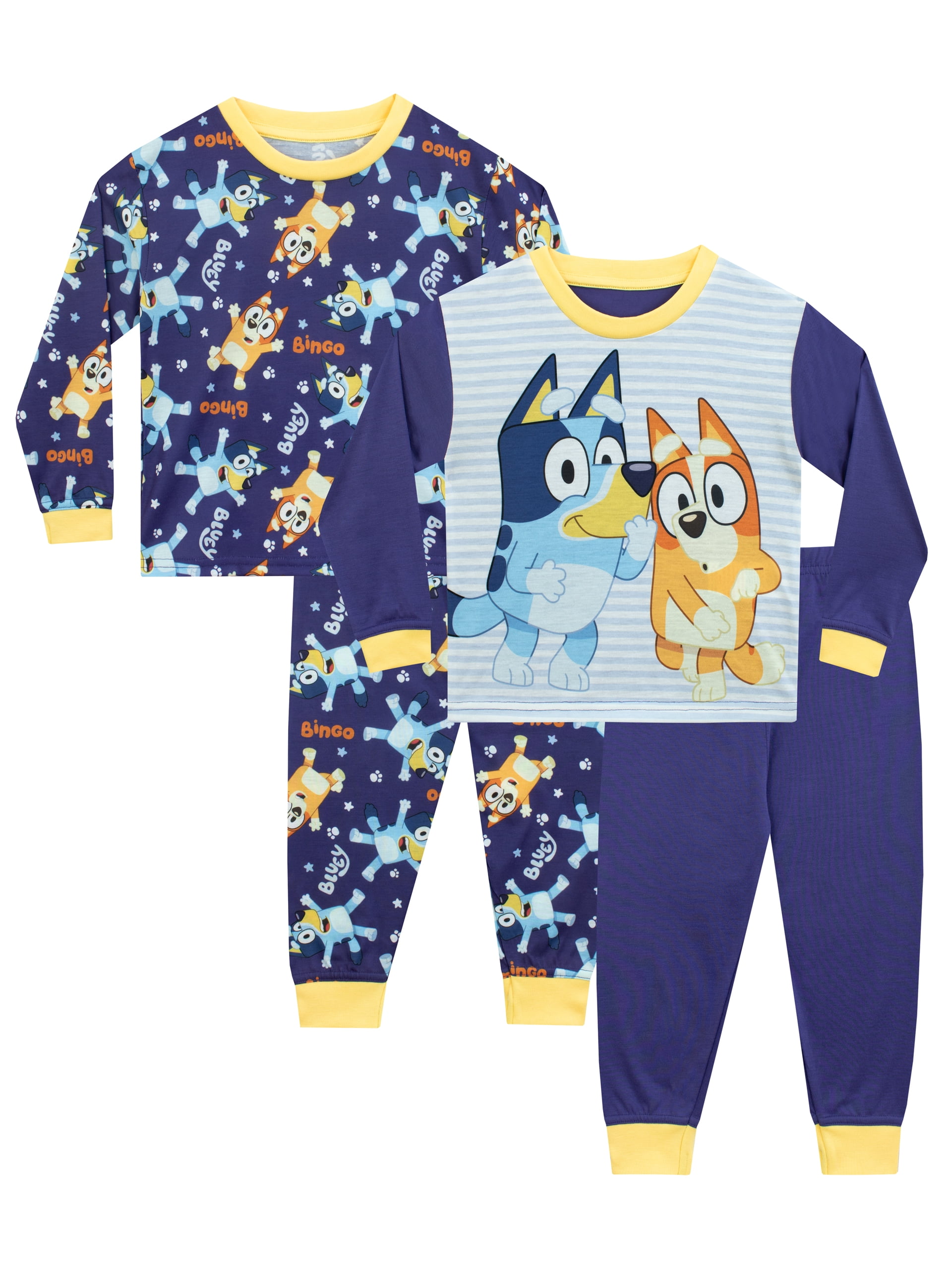 Bluey Boys 2 Pack Pajamas Blue Sizes 18M-7 - Walmart.com