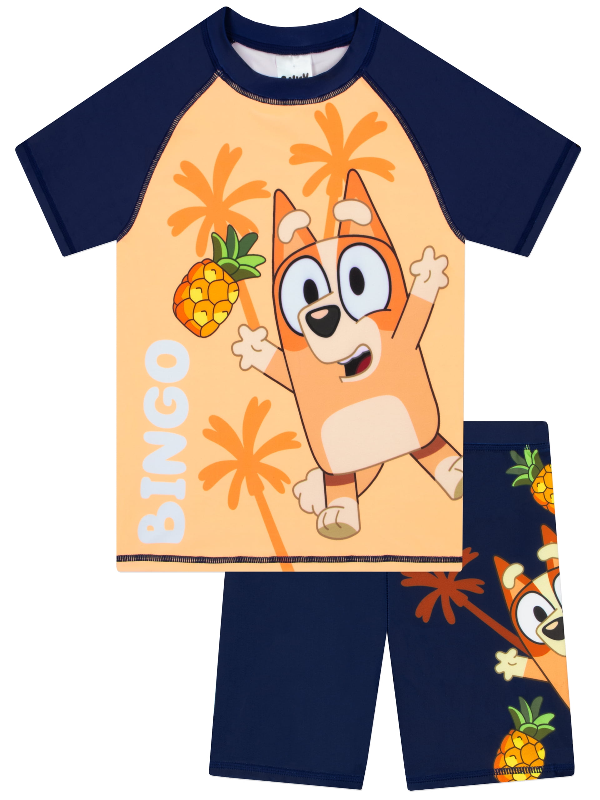 Bluey Boys Bingo Rash Vest And Swim Shorts Sizes 2T-8 - Walmart.com