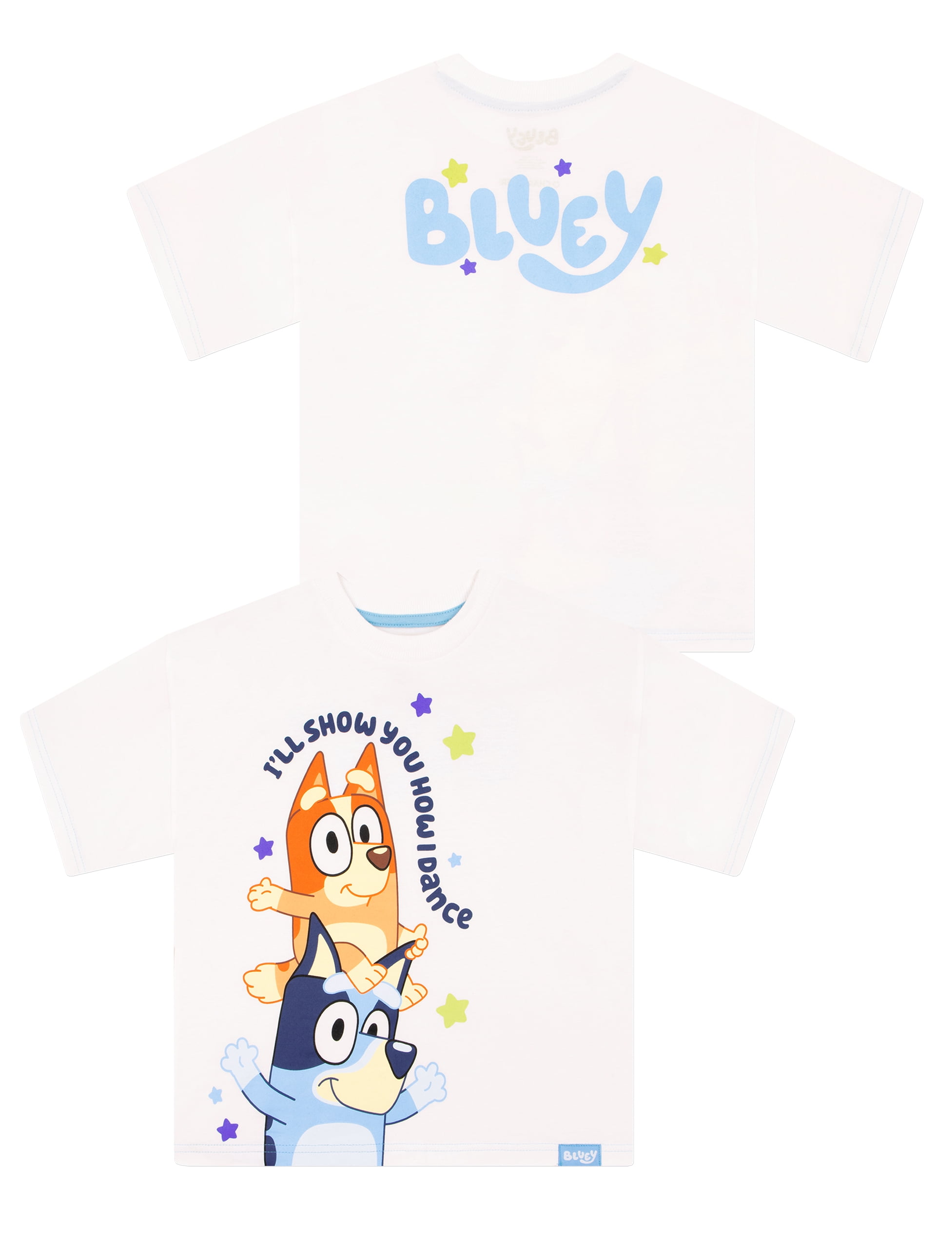 Bluey Boys Boxy T-Shirt White Sizes 2T-10 - Walmart.com