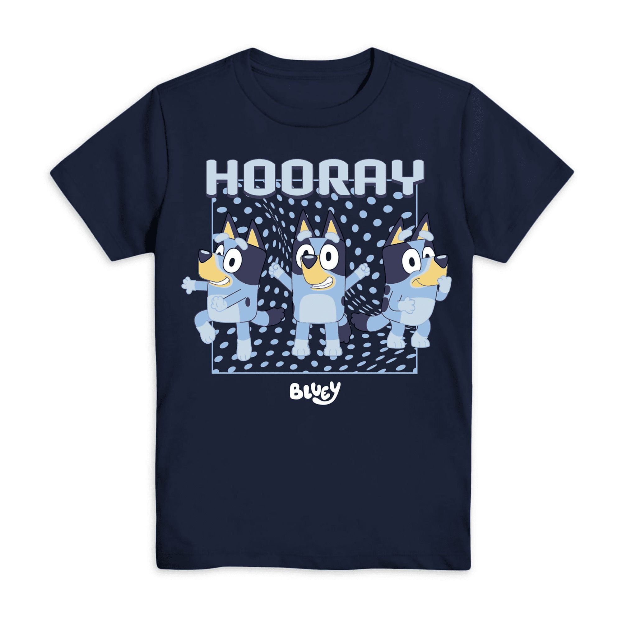 Bluey Boys Hooray Bluey, Crew Neck, Short Sleeve, Graphic T-Shirt ...