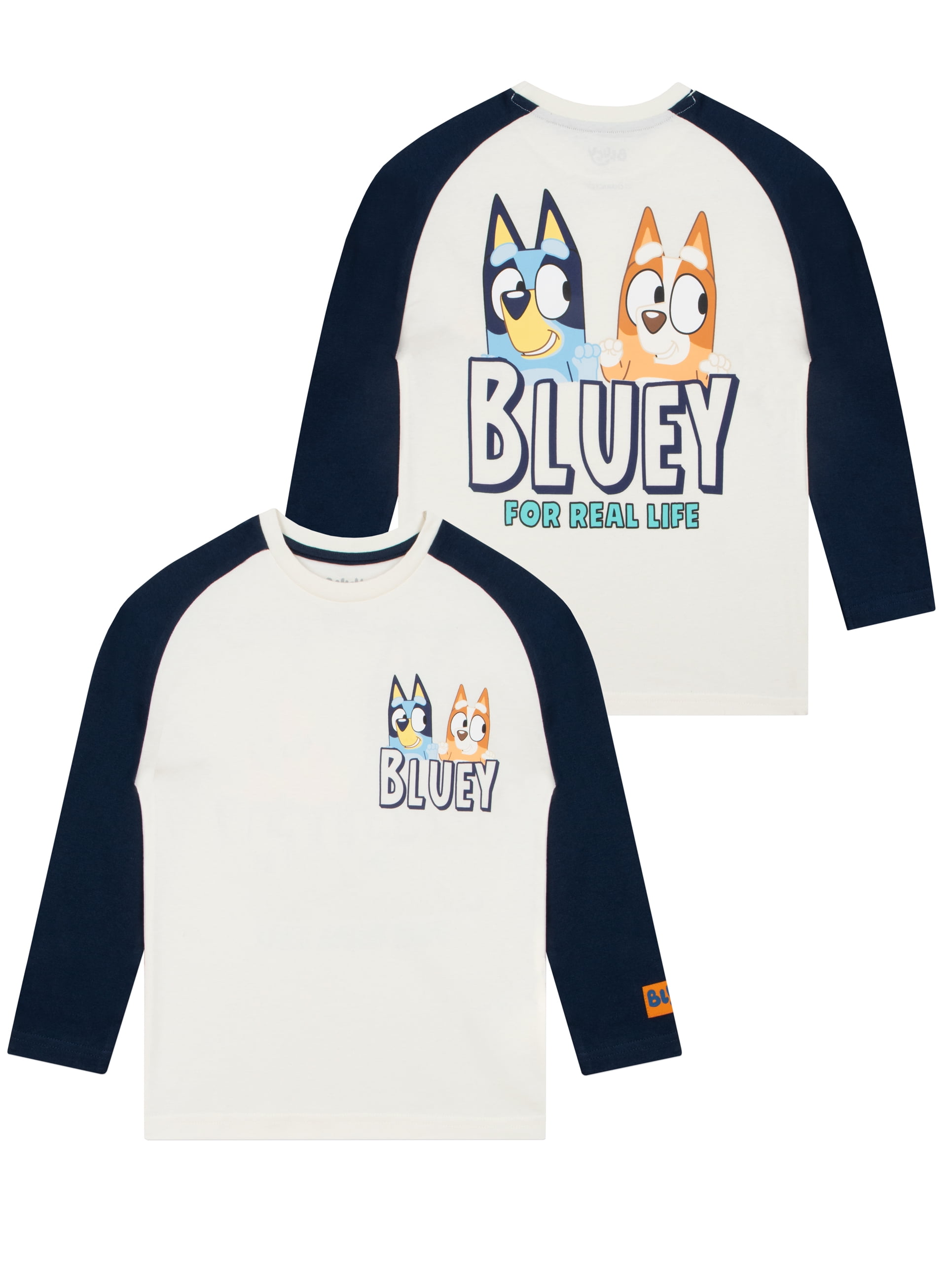 Bluey Boys Long Sleeve Top Off White Sizes 2-8 - Walmart.com