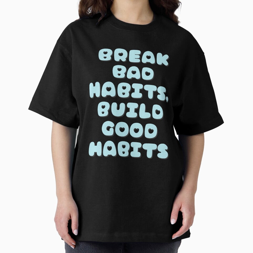 Bluey Break Bad Habits, Build Good Habits Motivational Quote Oversized ...