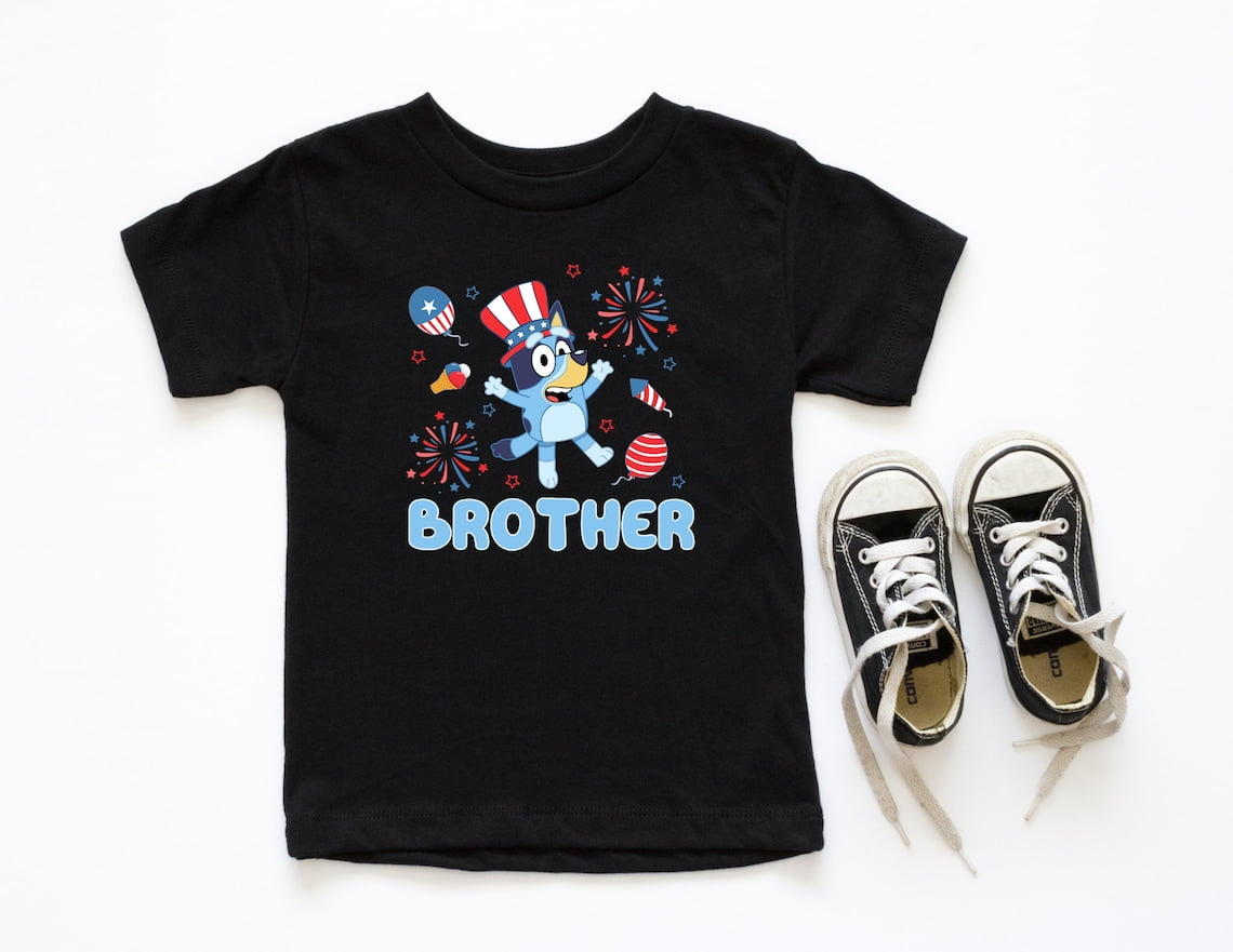 Bluey Brother 4th of July Brother, Family Theme, Patriotic Fun, Bella ...