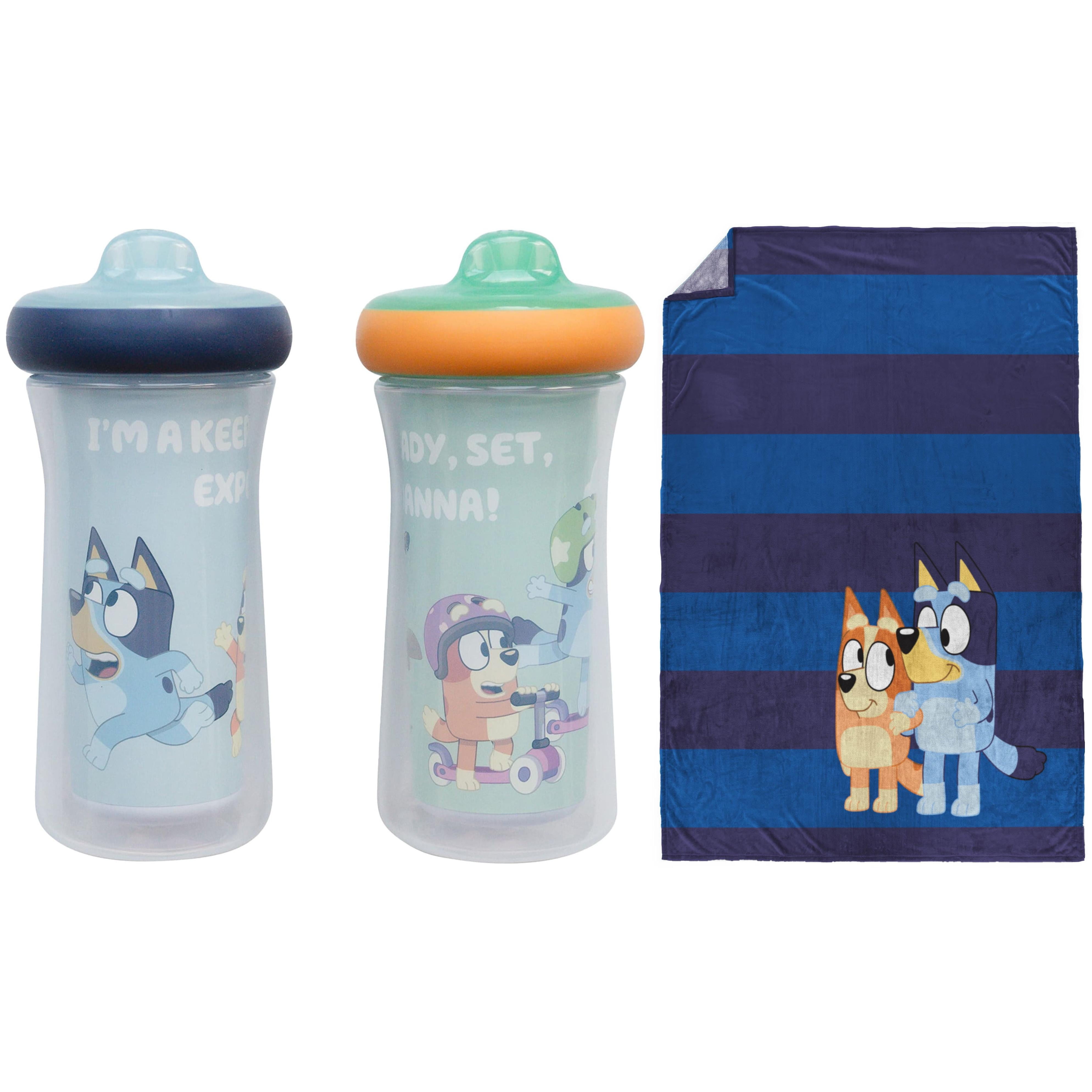 Bluey Bundle with Insulated Sippy Cup & Kids Twin Blanket - Walmart.com