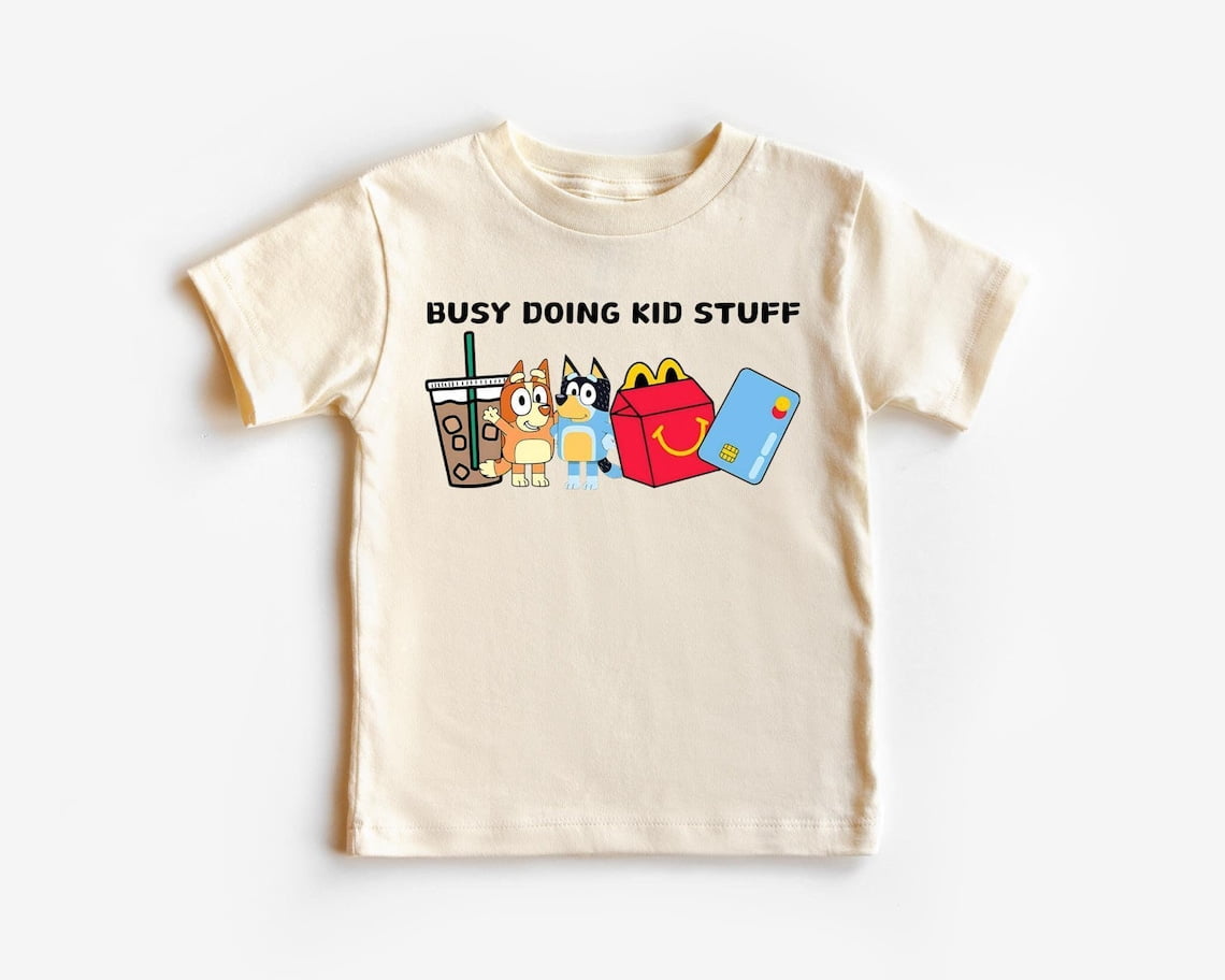 Bluey Busy Doing Kid Stuff, Fun Blue Dog Cartoon, Bella Canvas Toddler ...