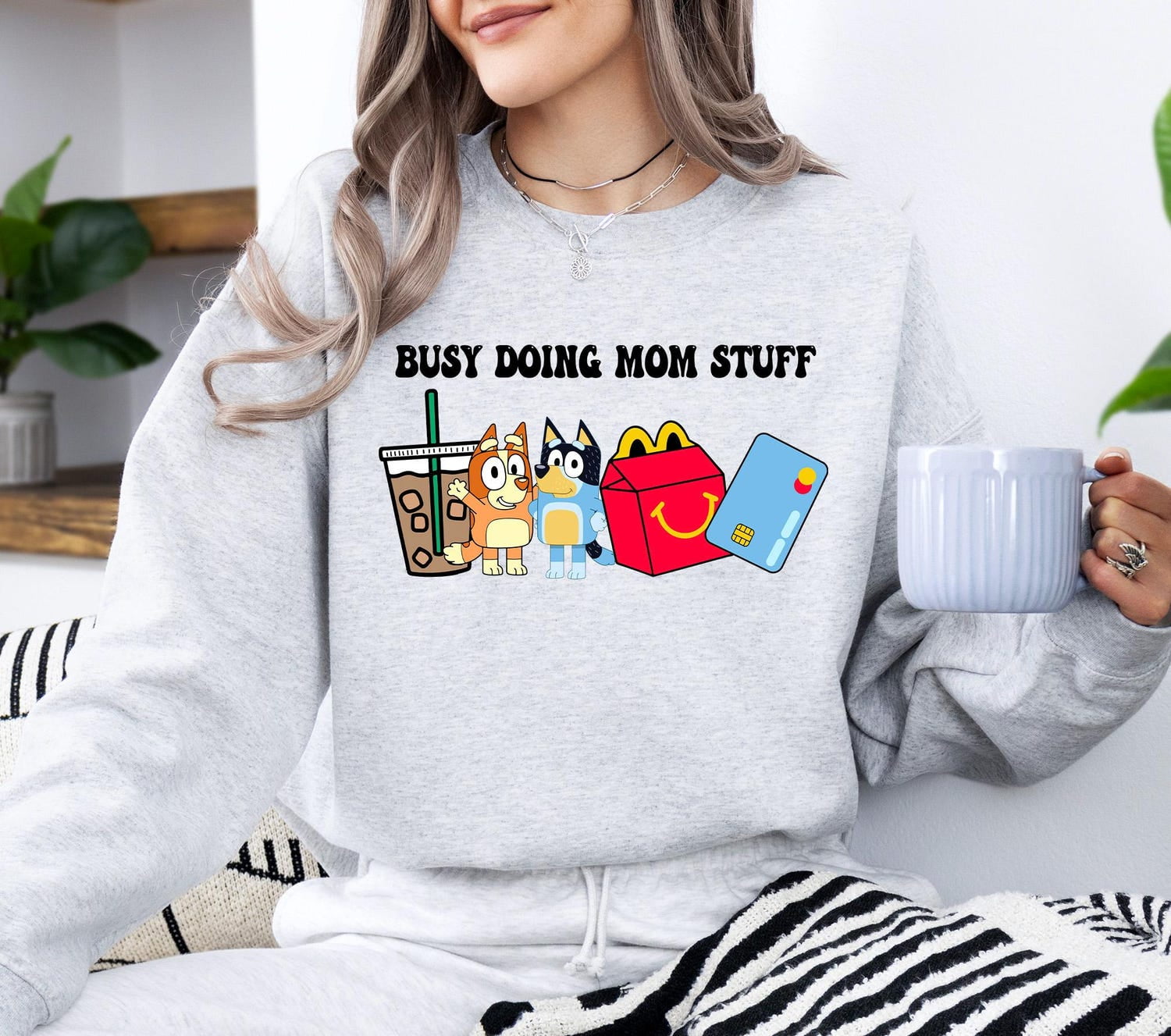 Bluey Busy Doing Mom Stuff, My Mom Era, Chilli Heeler, Funny Mom Shirt ...