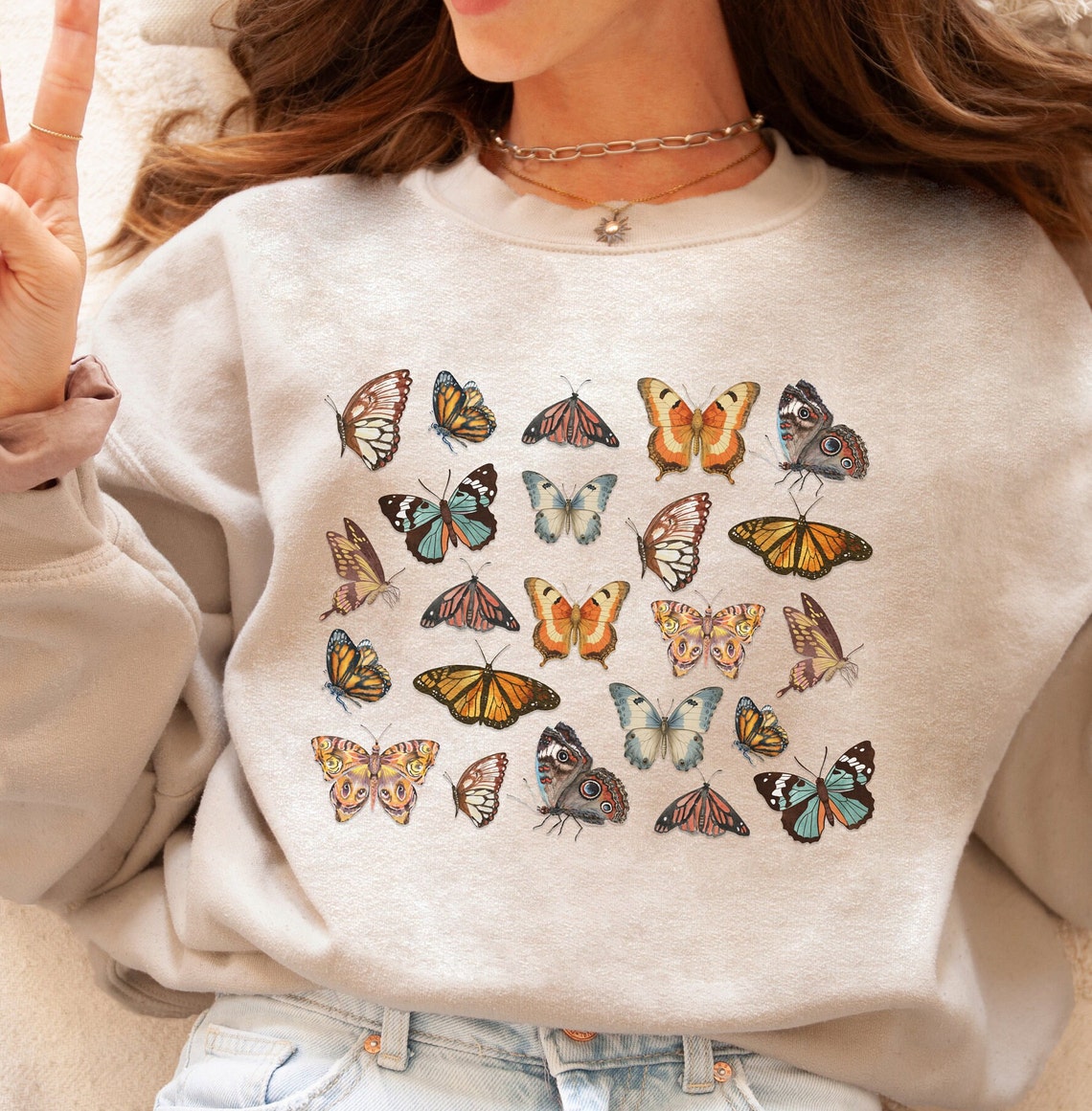 Bluey Butterfly Shirt, Vintage Butterfly, Butterfly Sweatshirt ...