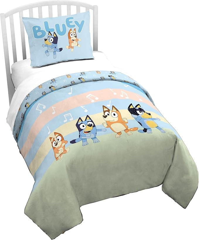Bluey Can't Stop Dancing 2 Piece Twin Size Duvet Cover & Sham Set ...