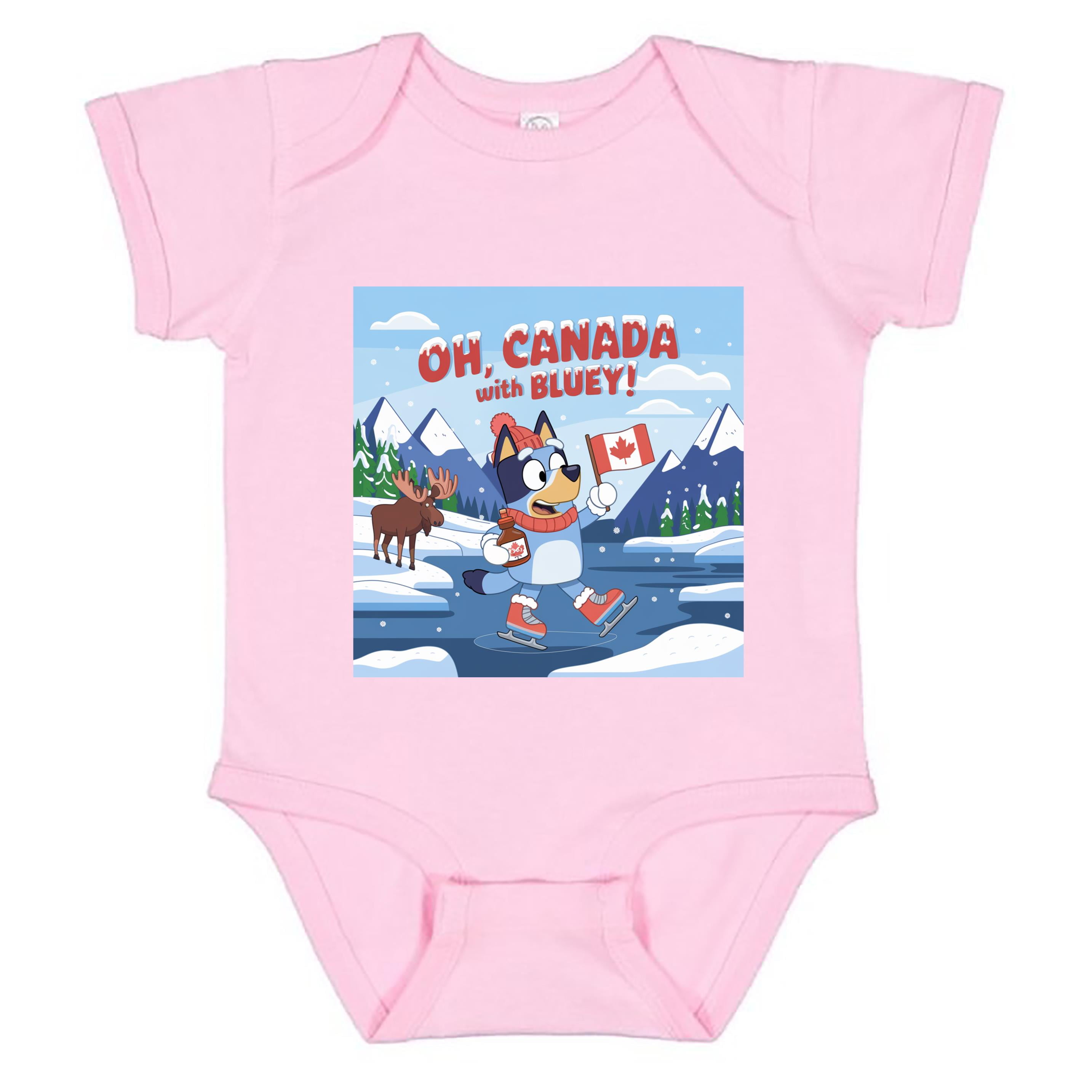 Bluey Canada Skating Cartoon Dog, Maple Syrup & Snow Fun, Family ...