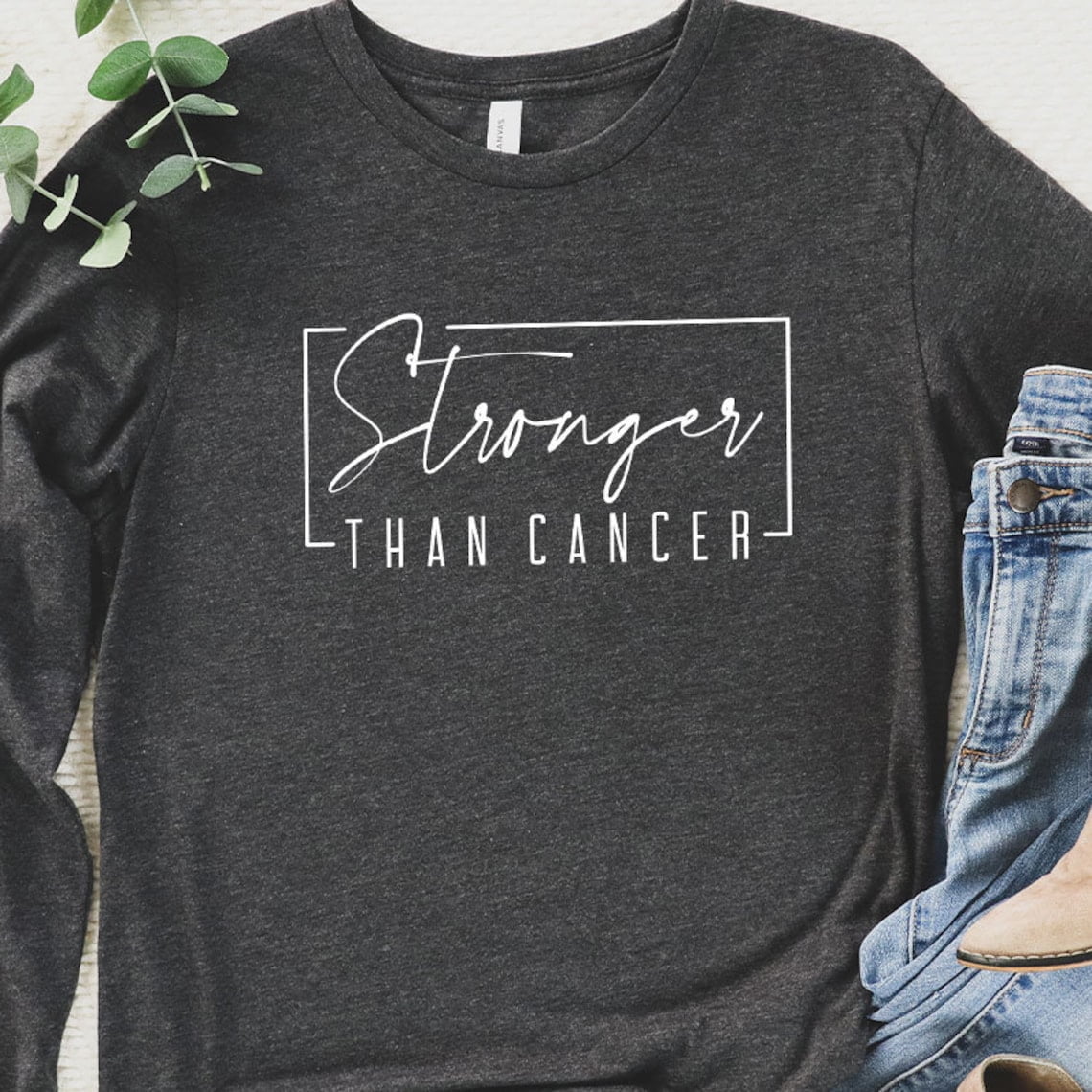 Bluey Cancer Sweatshirt Shirt, Stronger Than Cancer Sweatshirt, Breast ...