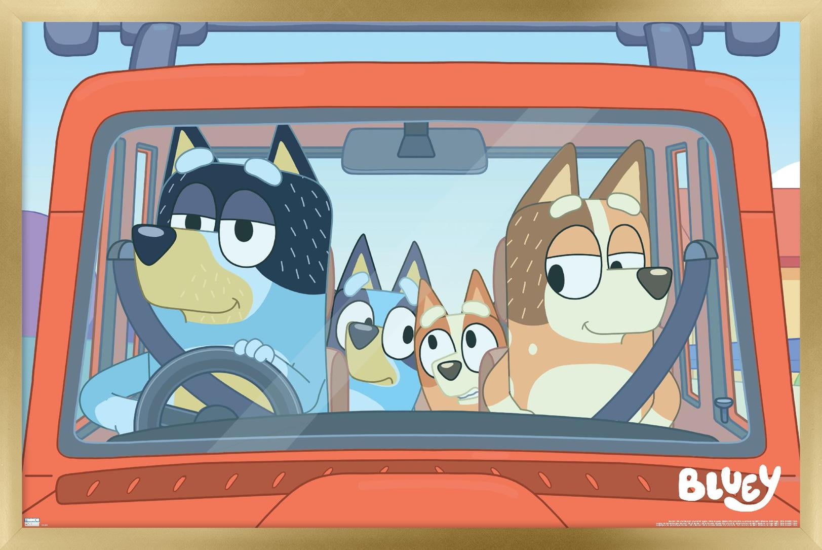 Bluey - Car Ride Wall Poster, 22.375" x 34" Framed - Walmart.com
