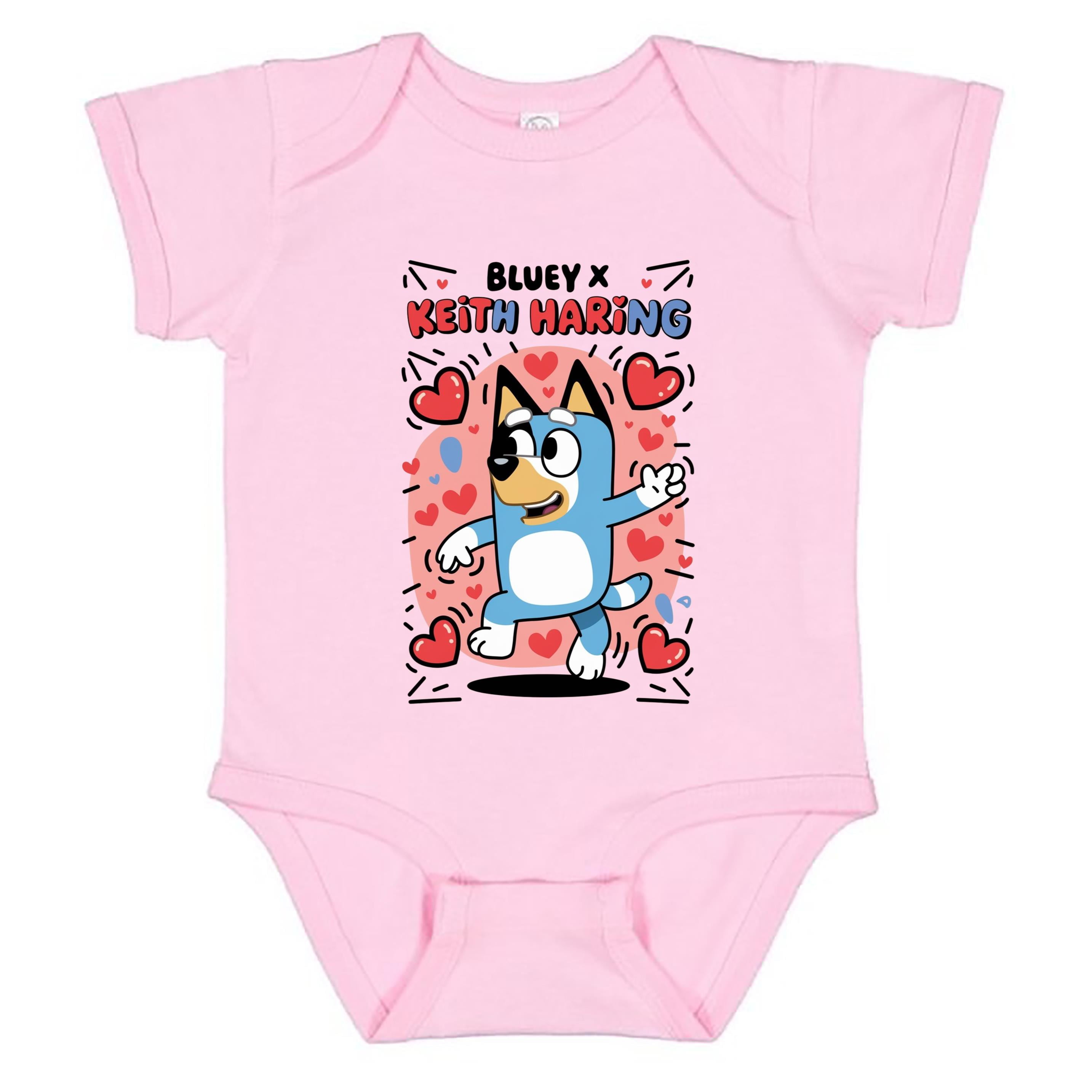 Bluey Cartoon Dog Keith Haring Style, Bold Playful Artistic Print Baby ...