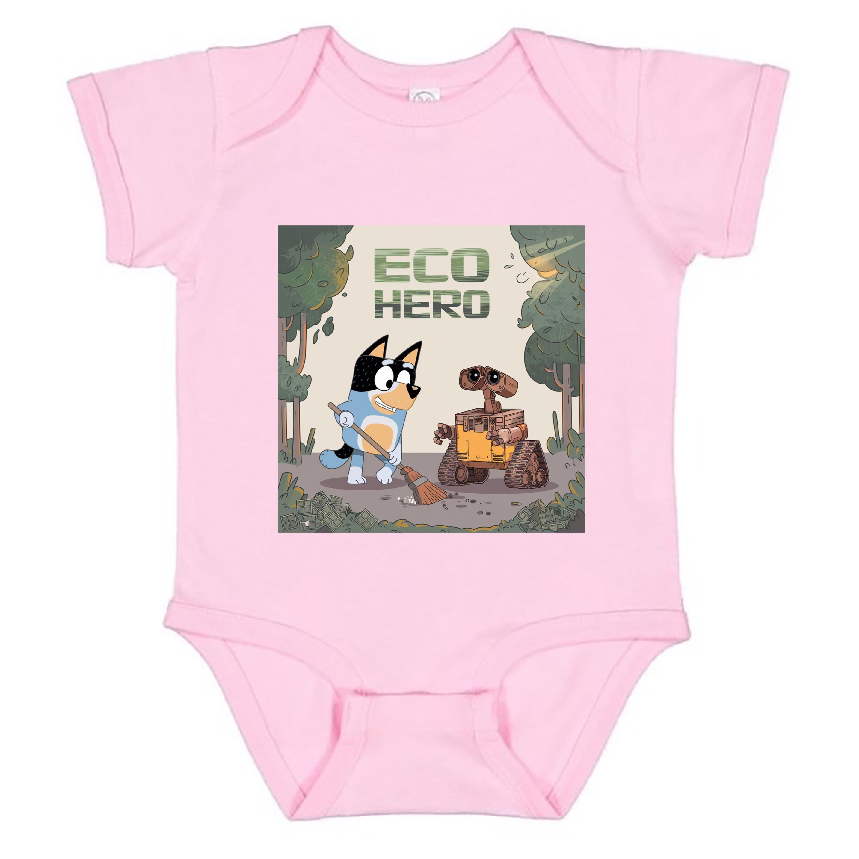 Bluey Cartoon Dog & Robot Eco Hero, Sustainable Fun Print, Family ...