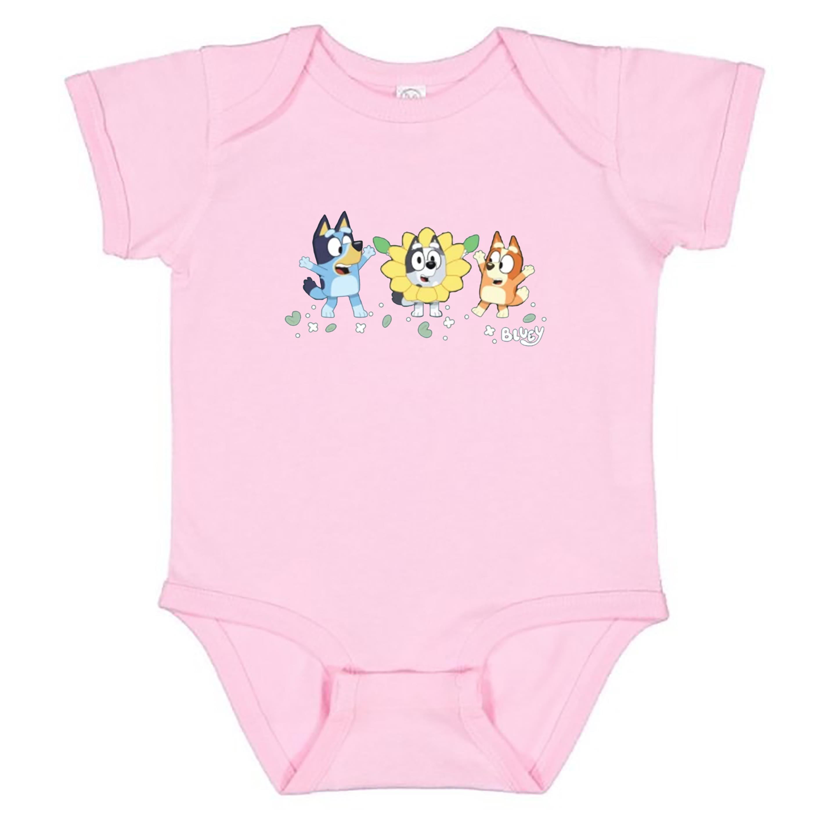 Bluey Cartoon Dog Trio, Fun Family Adventure, Adorable Baby Bodysuit ...