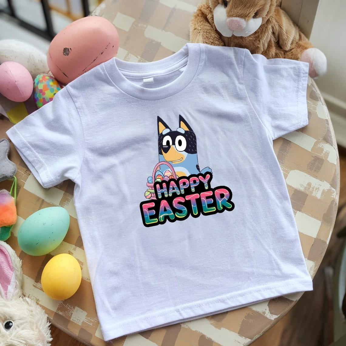 Bluey Celebrate Easter with Bluey, Fun Kids Easter Shirt, Bella Canvas ...