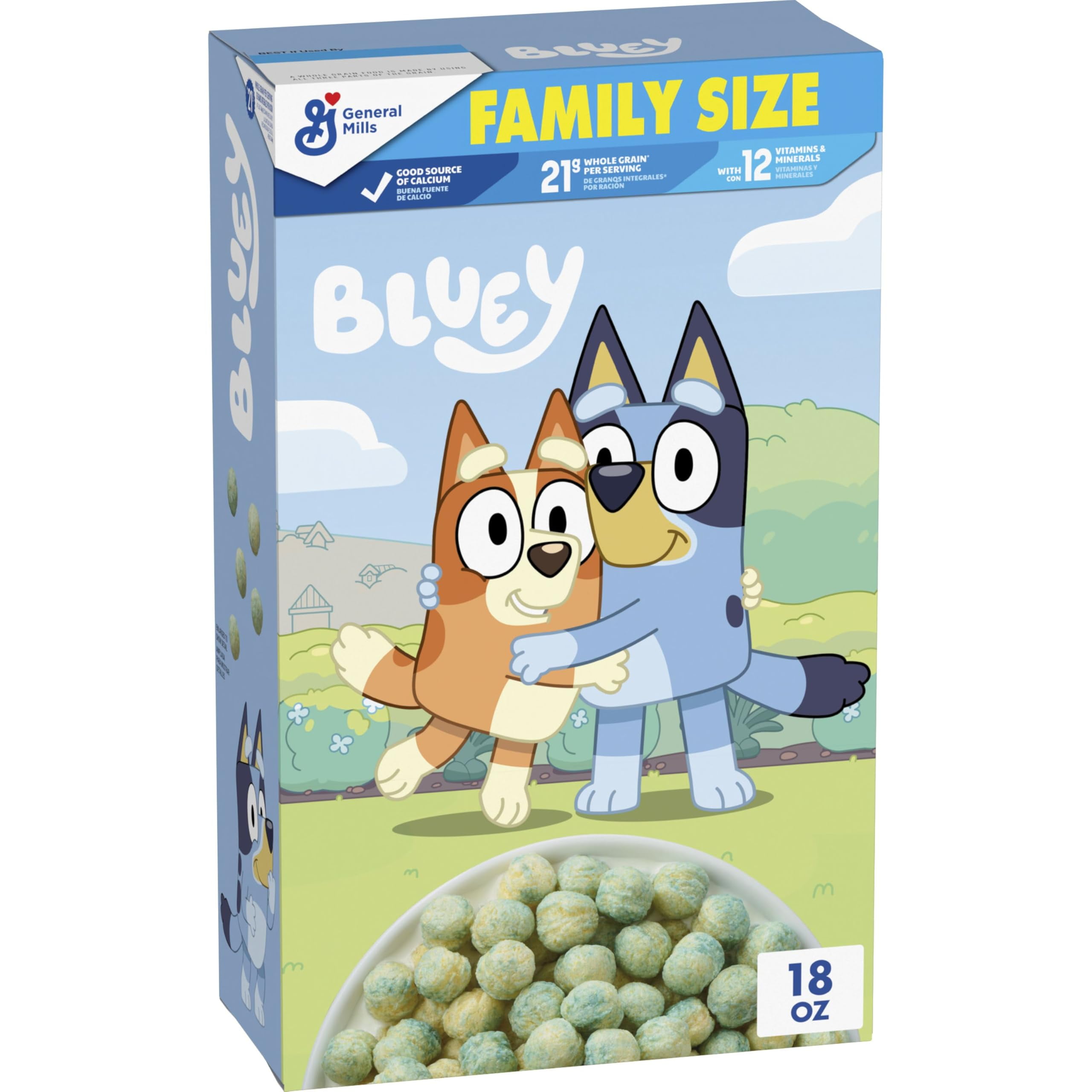 Bluey Cereal, Crispy Corn Cereal Puffs, SMRMade with Whole Grain ...
