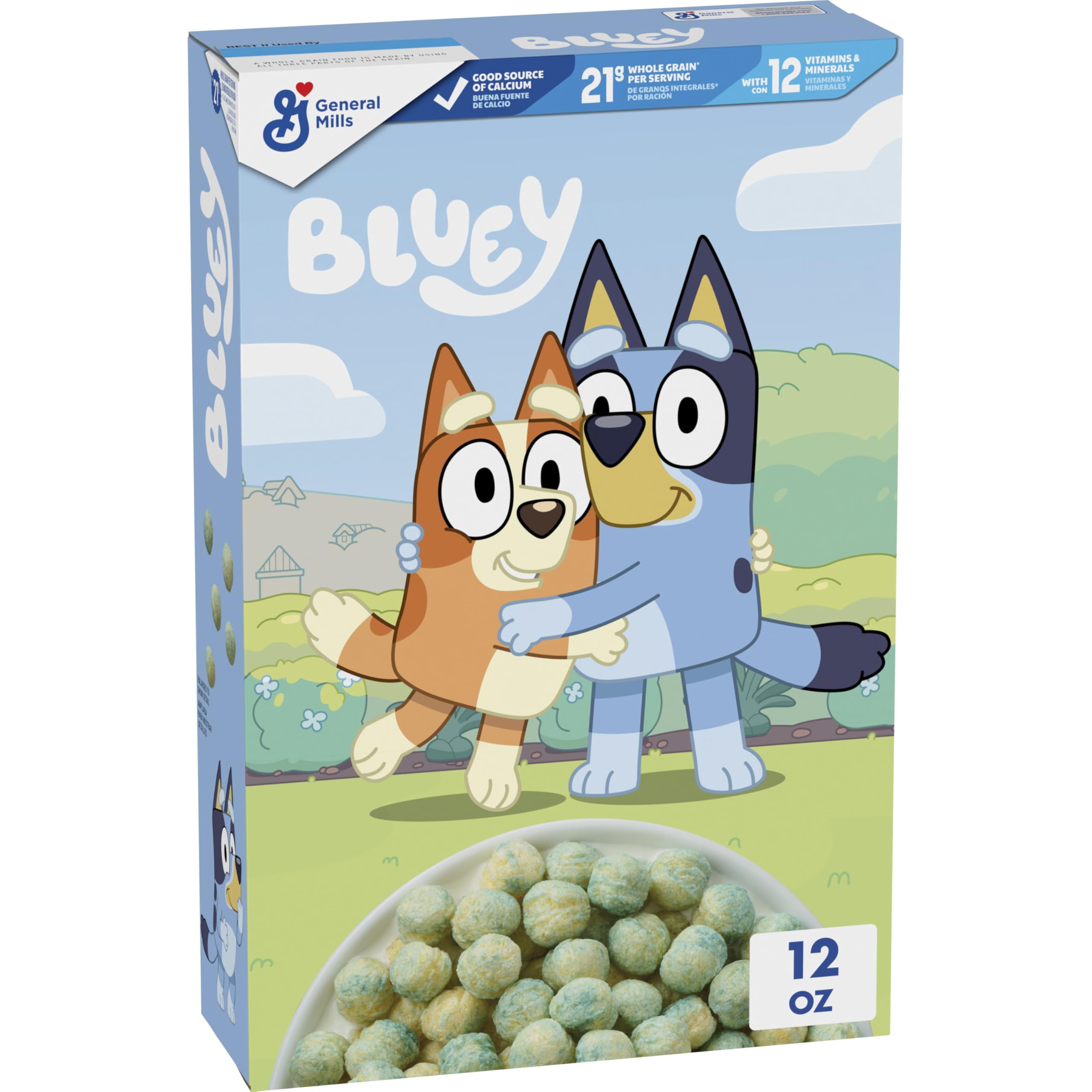 Bluey Cereal, Crispy Corn Cereal Puffs, Made H2FSDwith Whole Grain, 12 ...