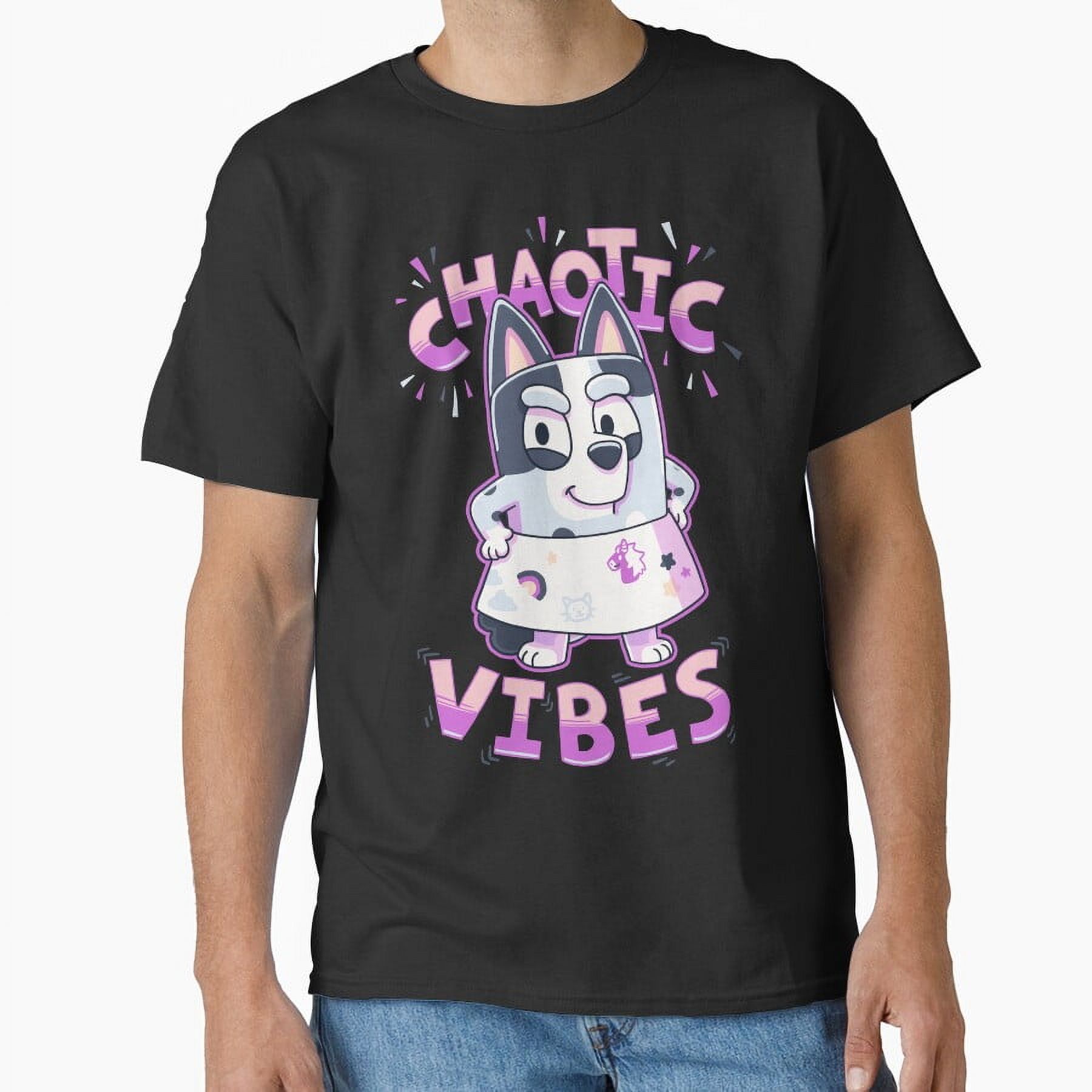 Bluey Chaotic Vibes Muffin Heeler // Bingo Bandit Chilli Stripe Classic ...