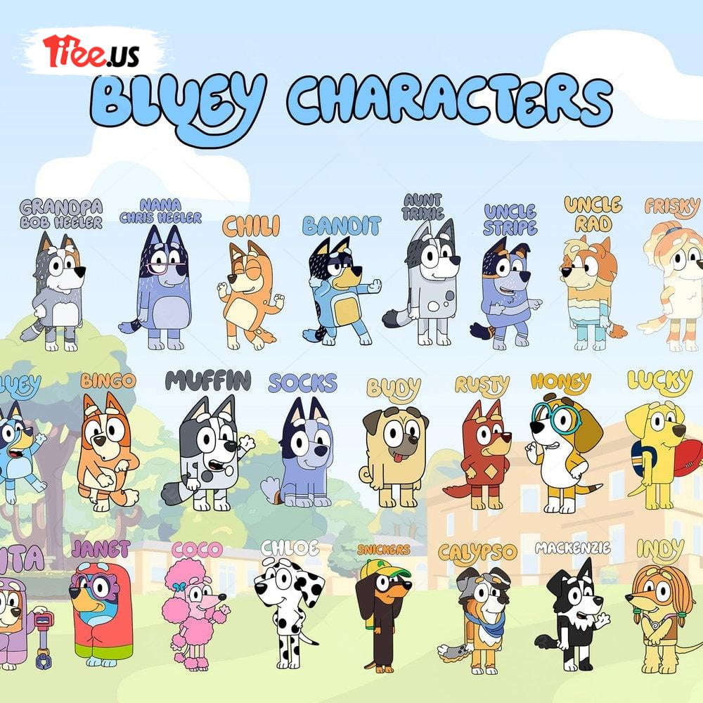 Bluey Characters Shirt Custom Disney Family Vacation Tee - Walmart.com