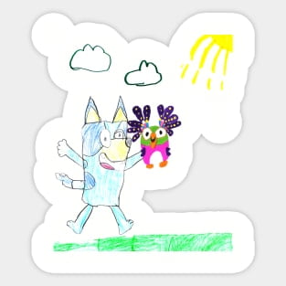 Bluey Chattermax Drawing Sticker Bluey Stickers For Kids, Bluey ...