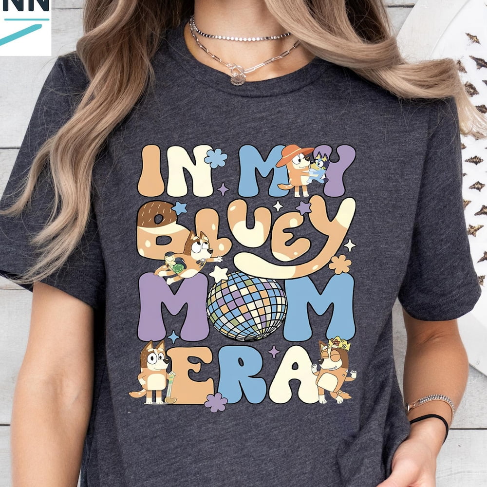 Bluey Chili Mom Shirt, In My Bluey Mom Era, Bluey Chilli Mum Dancing ...