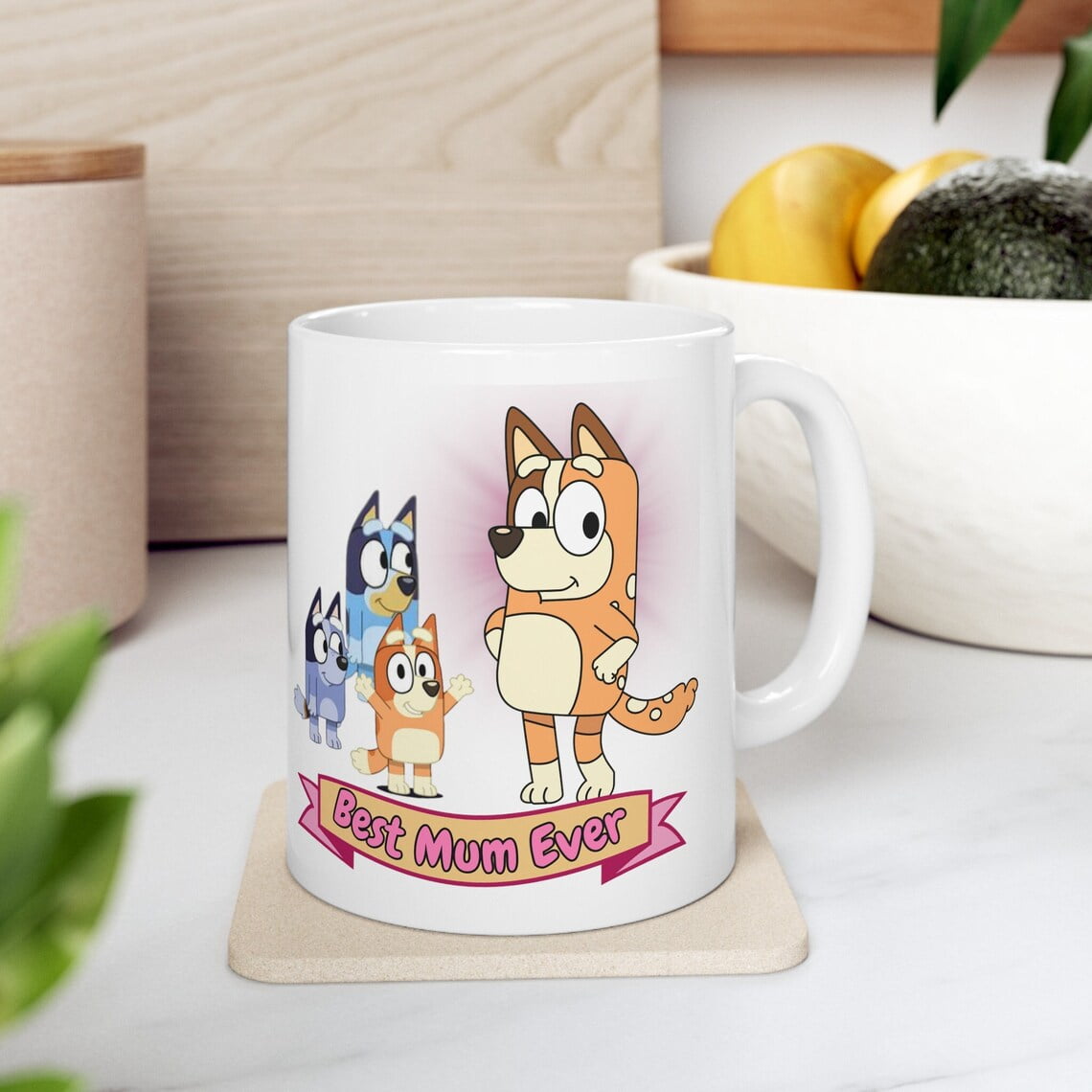 Bluey Chilli Best Mum Ever Mug, bluey mothers day gift, bluey gift for ...