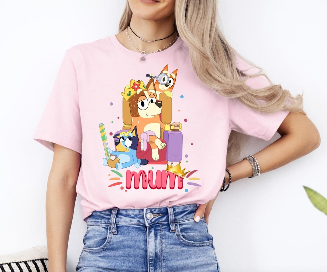 Bluey Chilli Bingo Bandit Girl Dad Mun Funny Disn.E.Y Unisex T-Shirt ...