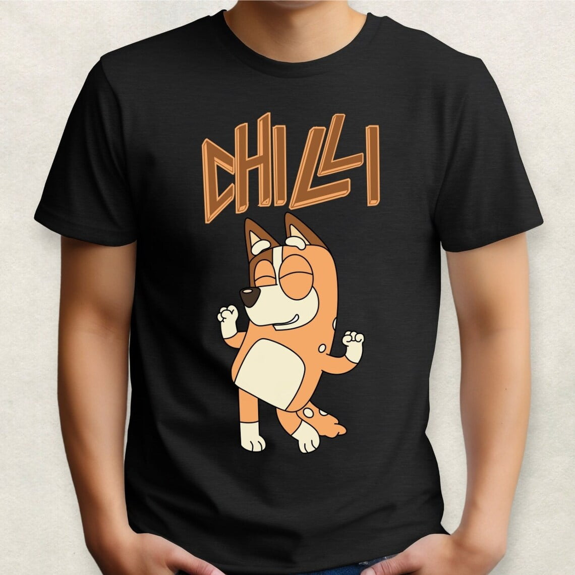 Bluey Chilli Bluey Metal Shirt, Bluey, Black Metal, Goth Disney ...