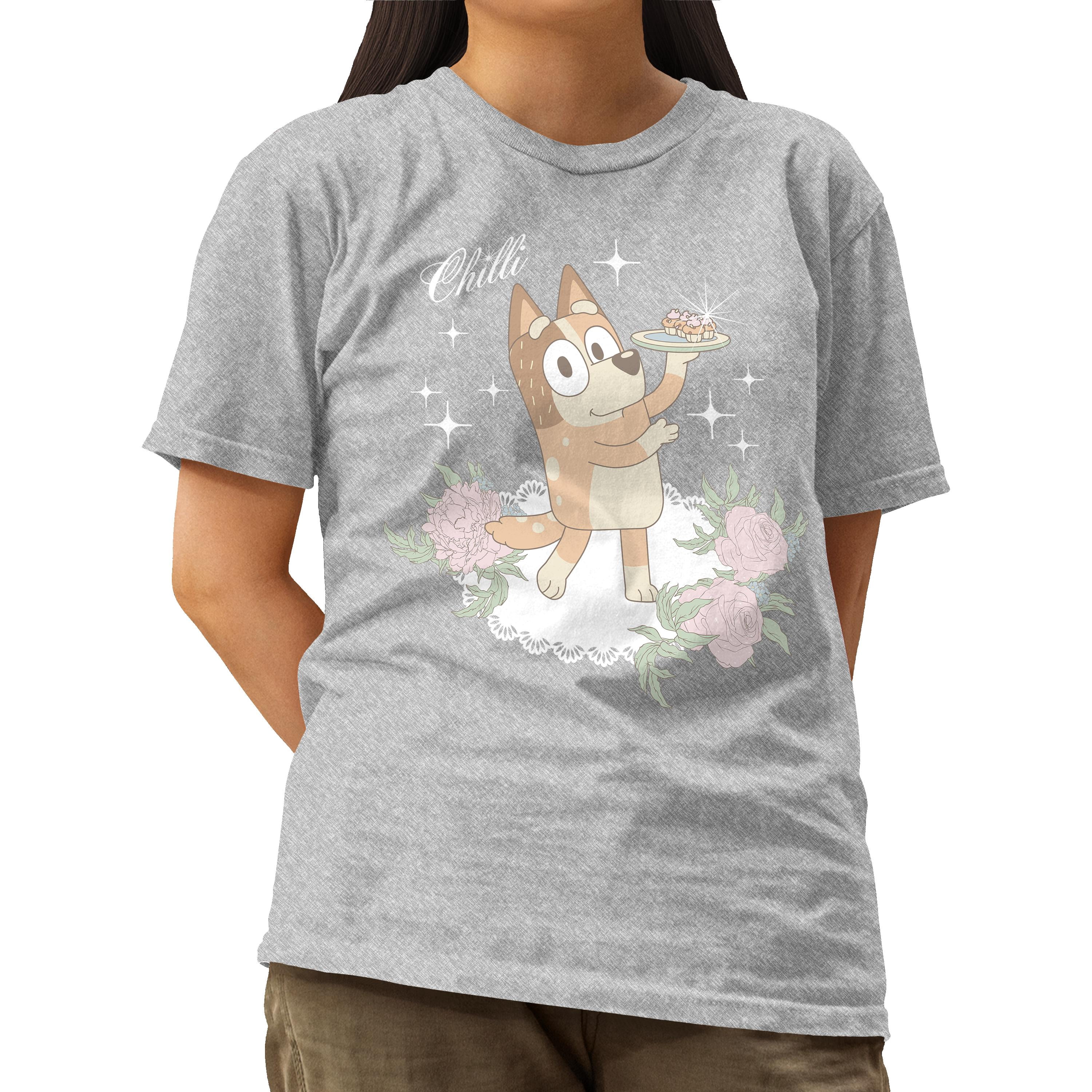 Bluey Chilli Cupcakes & Flowers Cartoon Casual Unisex Adult Mens and ...