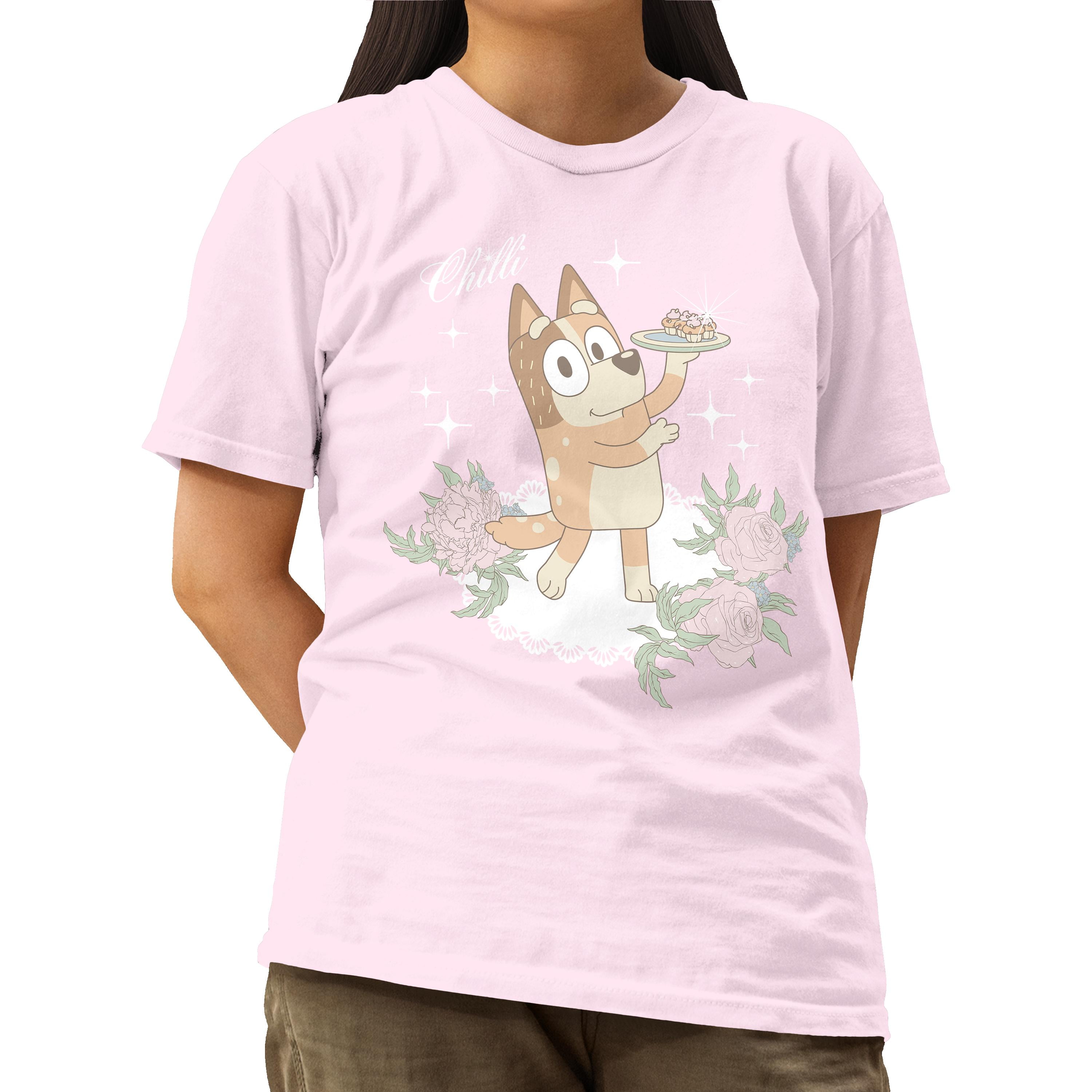 Bluey Chilli Cupcakes & Flowers Cartoon Casual Unisex Adult Mens and ...