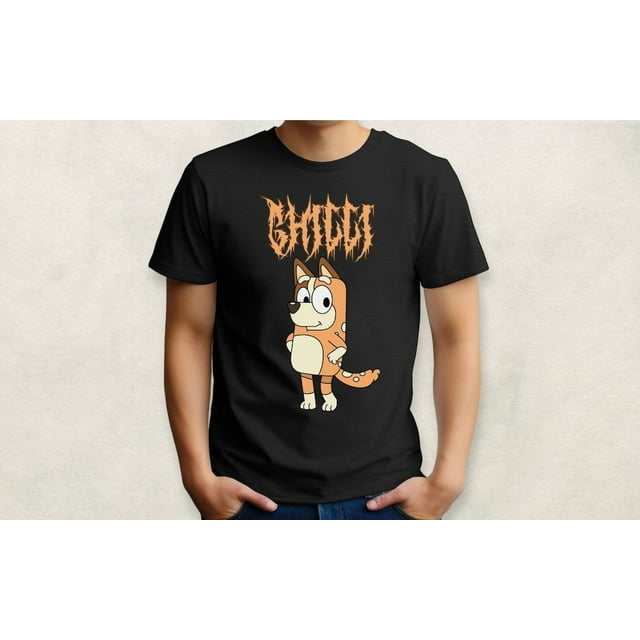 Bluey Chilli Metal Shirt, Goth Disney, Deathmetal, Blegh, Emo Shirt ...