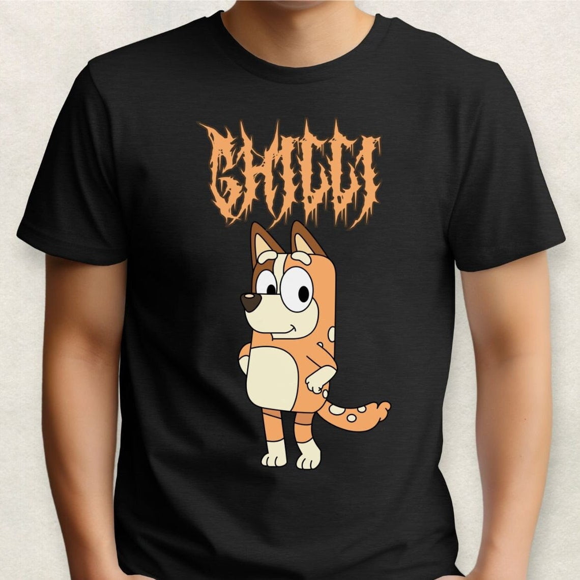 Bluey Chilli Metal Shirt, Mom, Bluey, Black Metal, Goth Disney ...