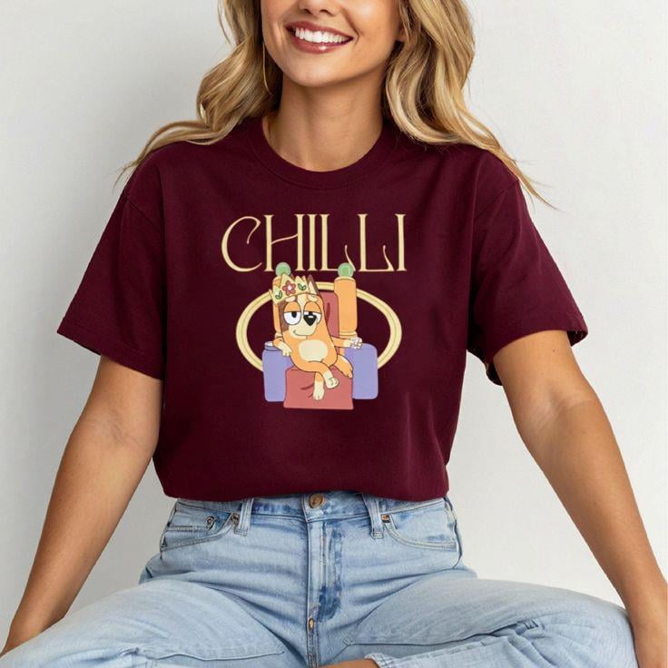Bluey Chilli Throne Cute Family Cartoon T-Shirt, Sweatshirt, Hoodie ...