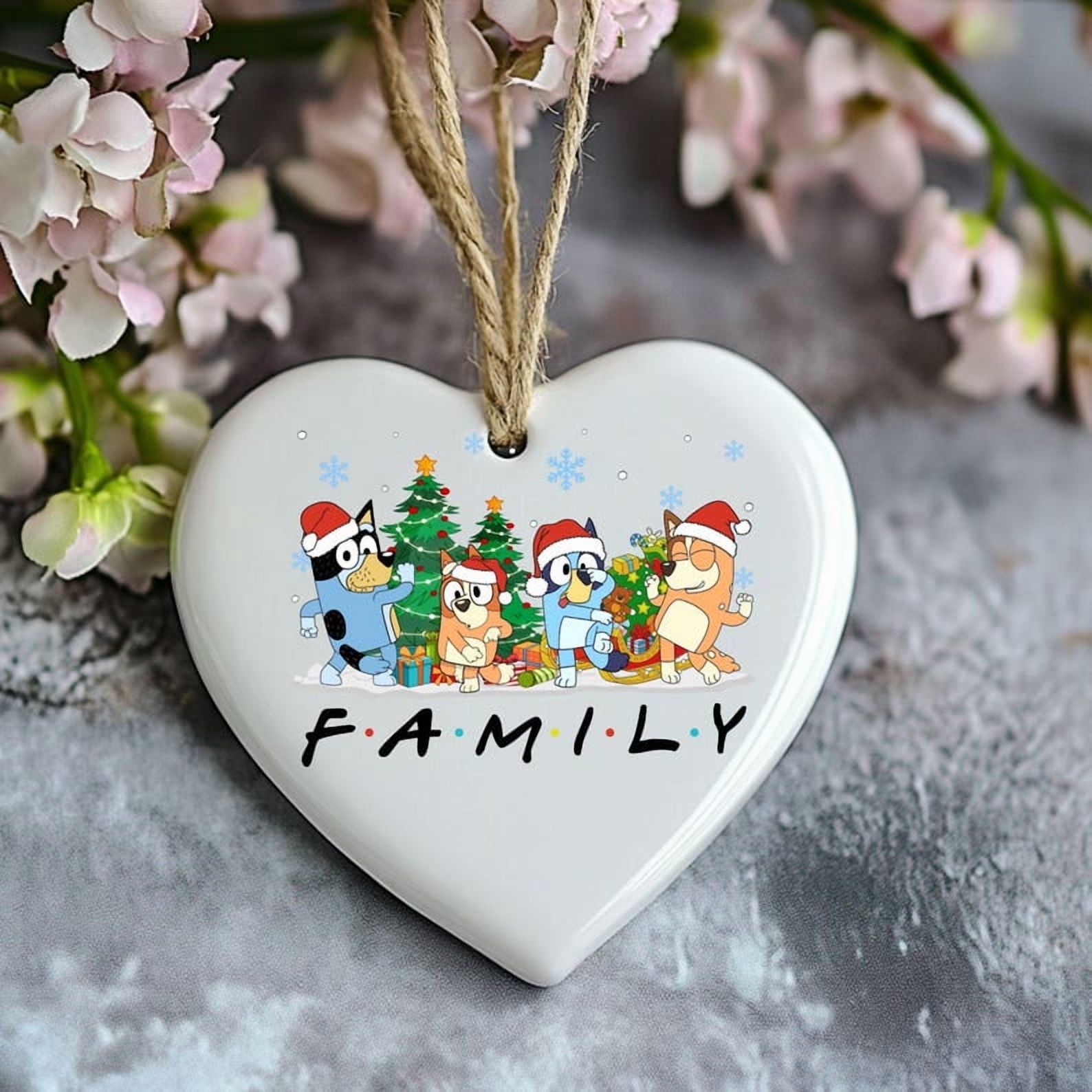 Bluey Christmas Ornament, Christmas Ornaments, Cartoon Xmas Ornament ...