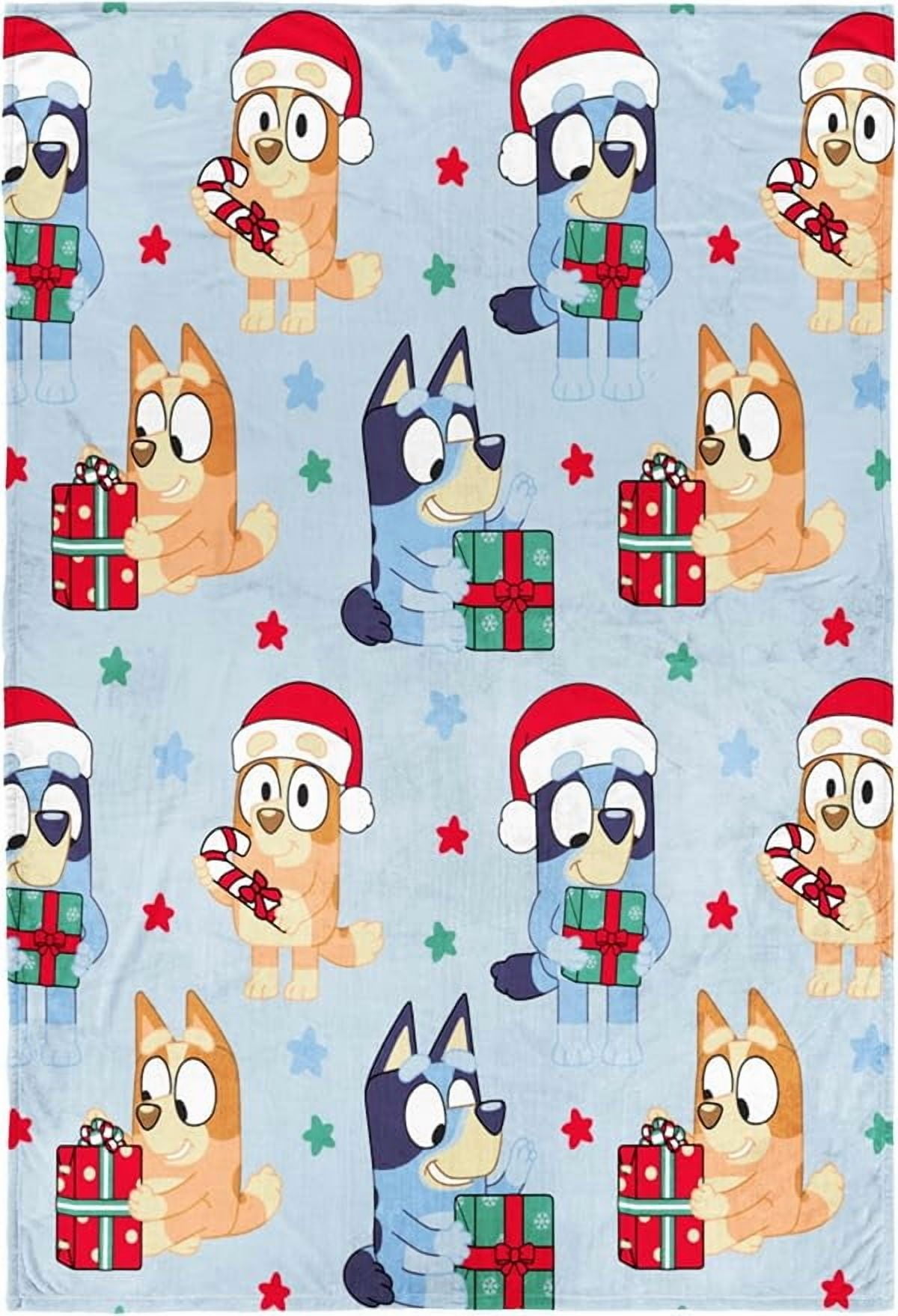 Bluey, Christmas Holiday Throw Blanket, 40 x 50, Cozy Plush Design ...