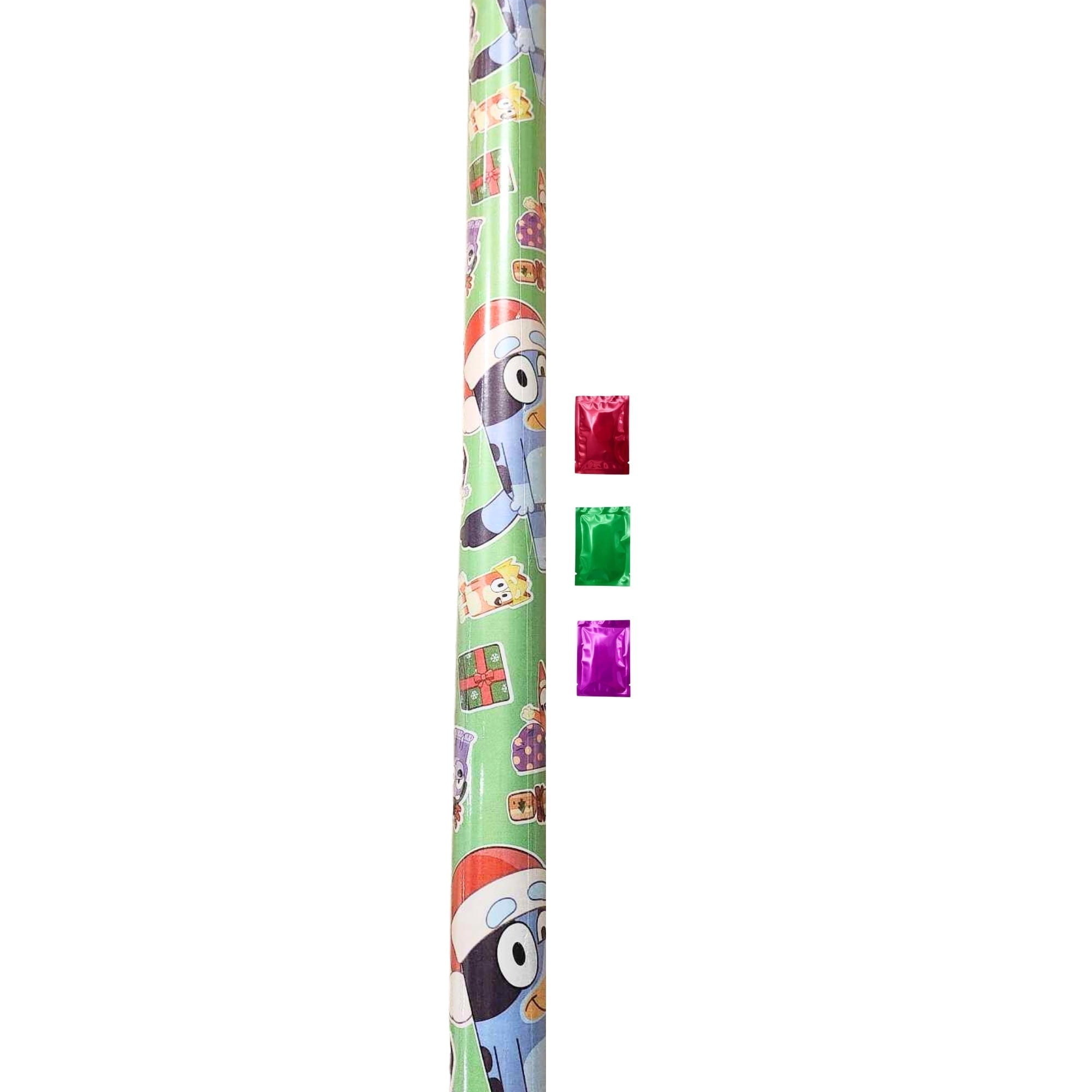 Bluey Christmas Wrapping Paper 1 Roll 40 Sq Ft – Green Gift Wrap with ...