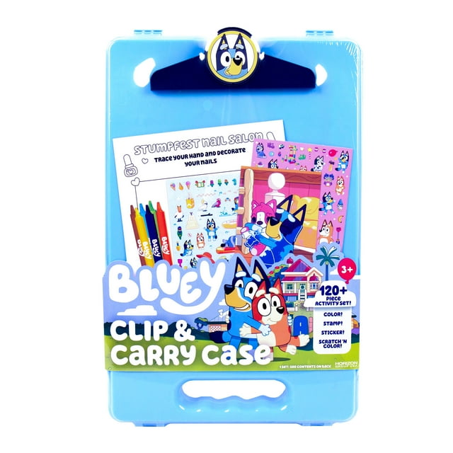 Bluey Clip & Carry Case, 120+ Pieces, Boys and Girls, Child, Ages 3 ...