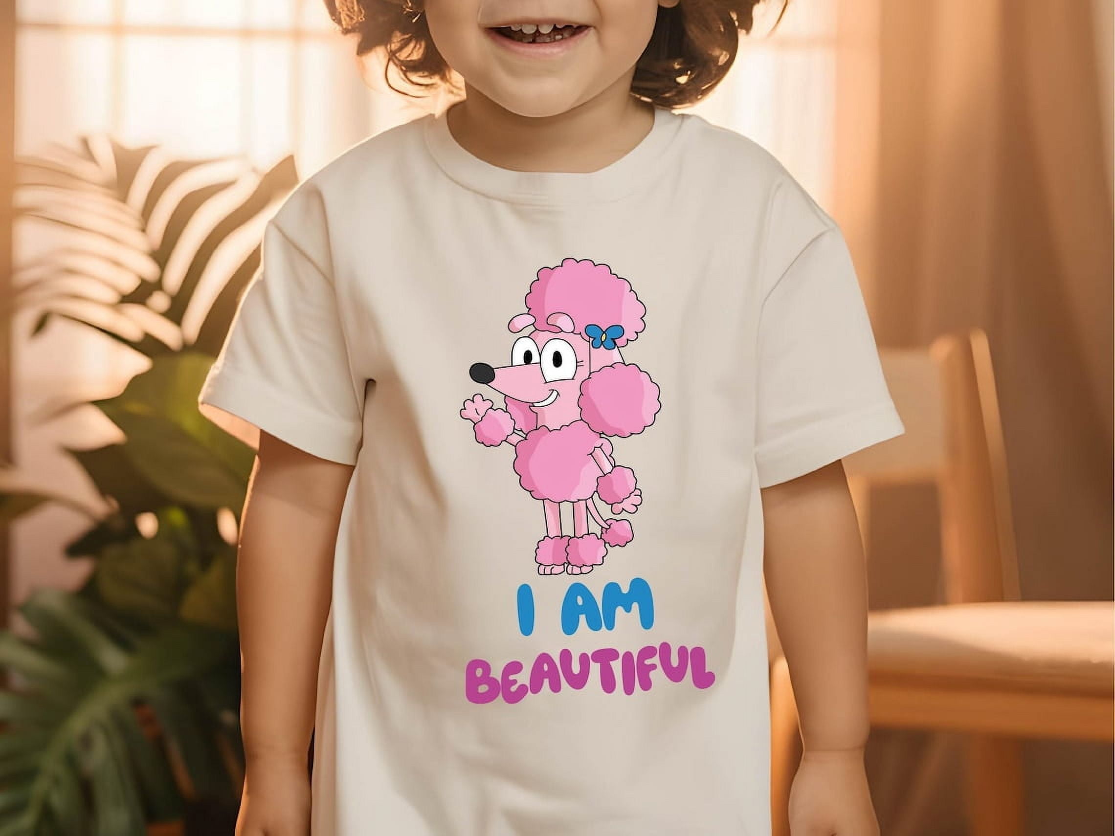 Bluey Coco I Am Beautiful, Pink Poodle Theme, Positive Vibes, Bella ...