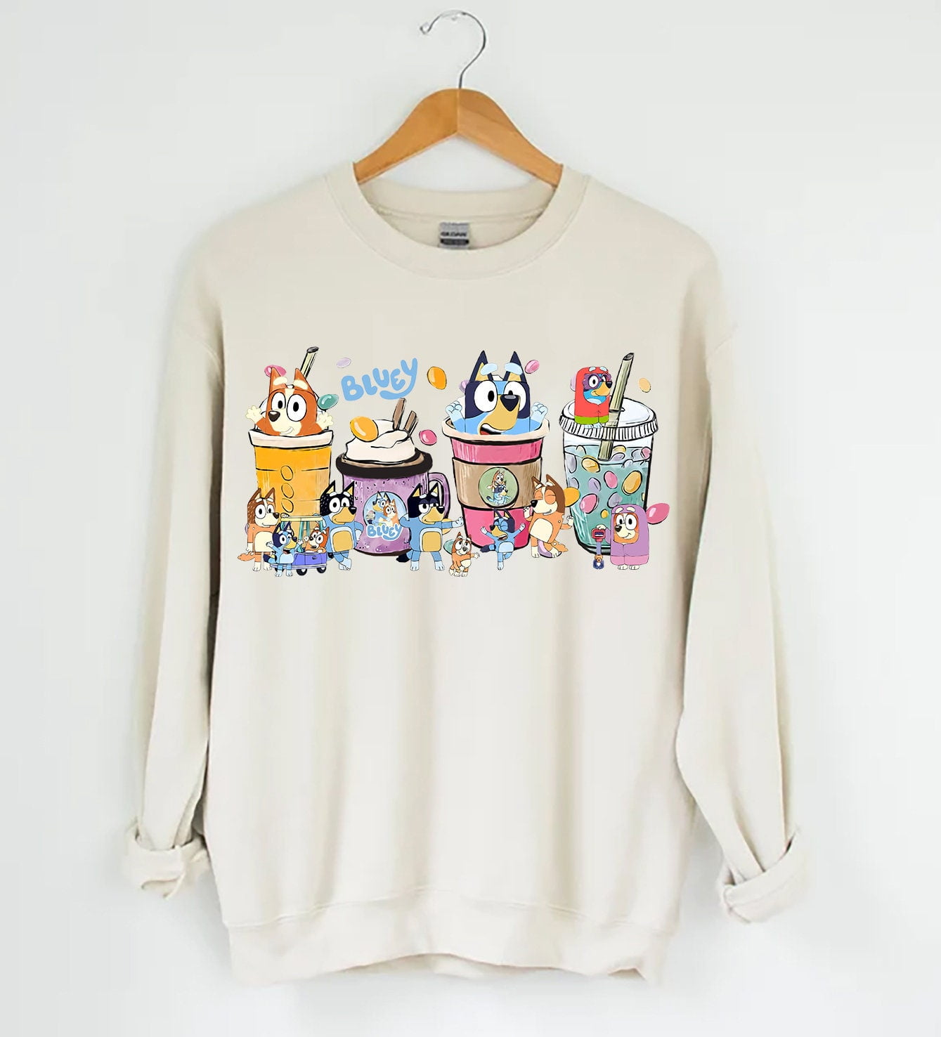 Bluey Coffee Sweatshirt, Bluey Family Shirt, Bluey Birthday Party Shirt ...