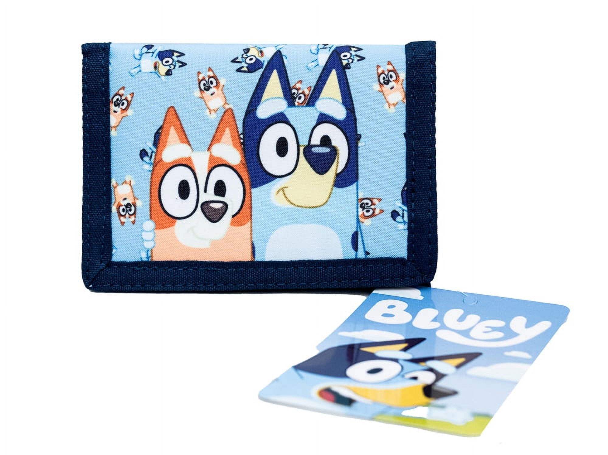 Bluey Tri-Fold Wallet and Coin Purse, Licensed Design, Velcro Closure ...