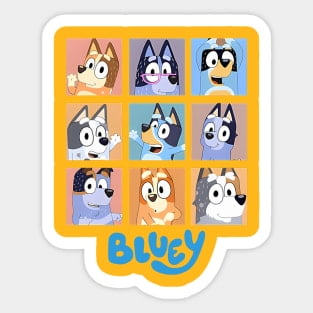 Bluey Colection Sticker Bluey Stickers For Kids, Bluey Stickers Party ...