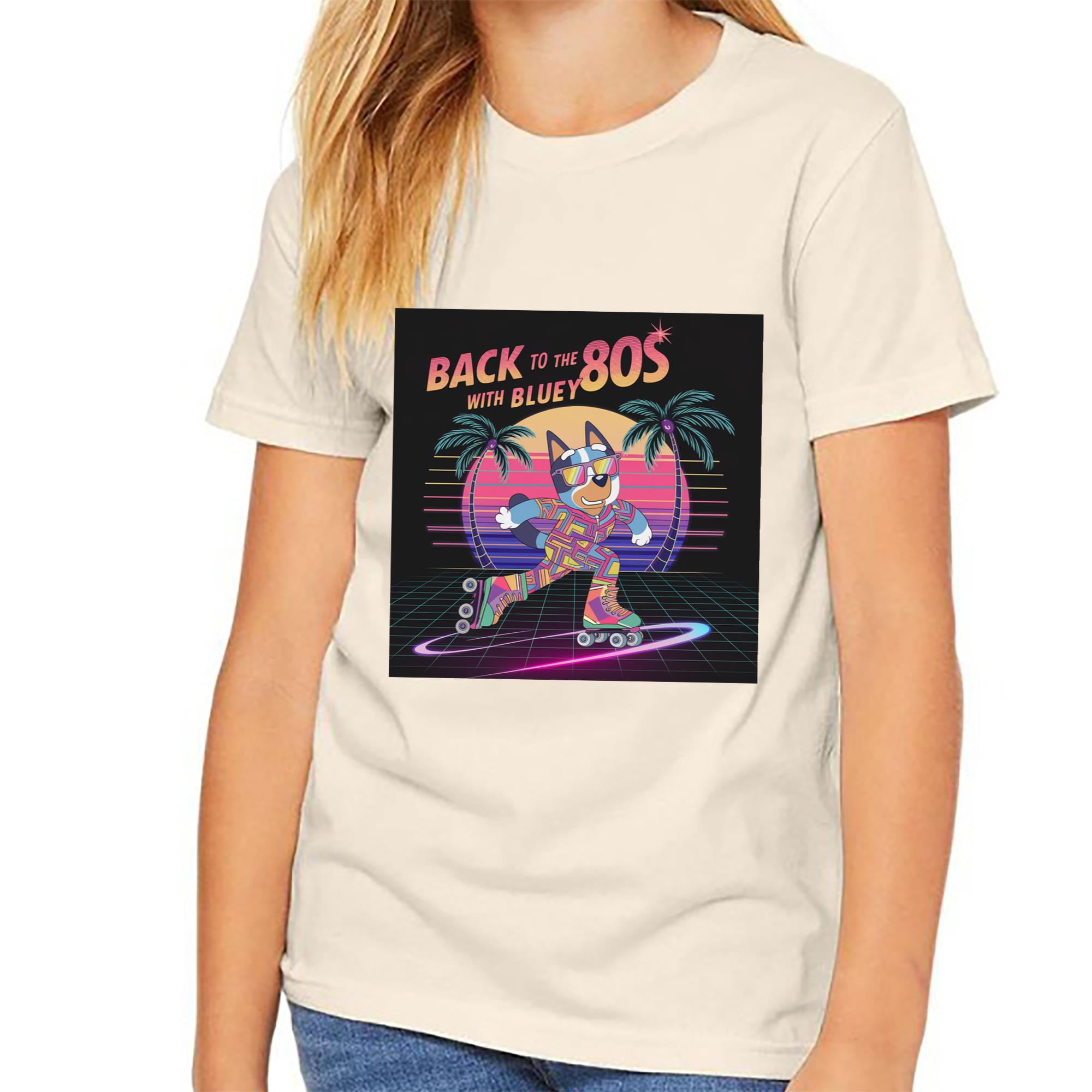 Bluey Colorful 80s Roller Fun With Cartoon Pup, Retro Skating Adventure ...