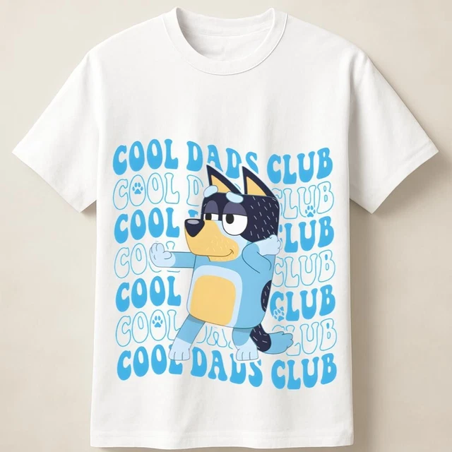 Bluey Cool Dads Club Bluey Dabbing Dog Fatherâ€™S Day Unisex T-Shirt ...