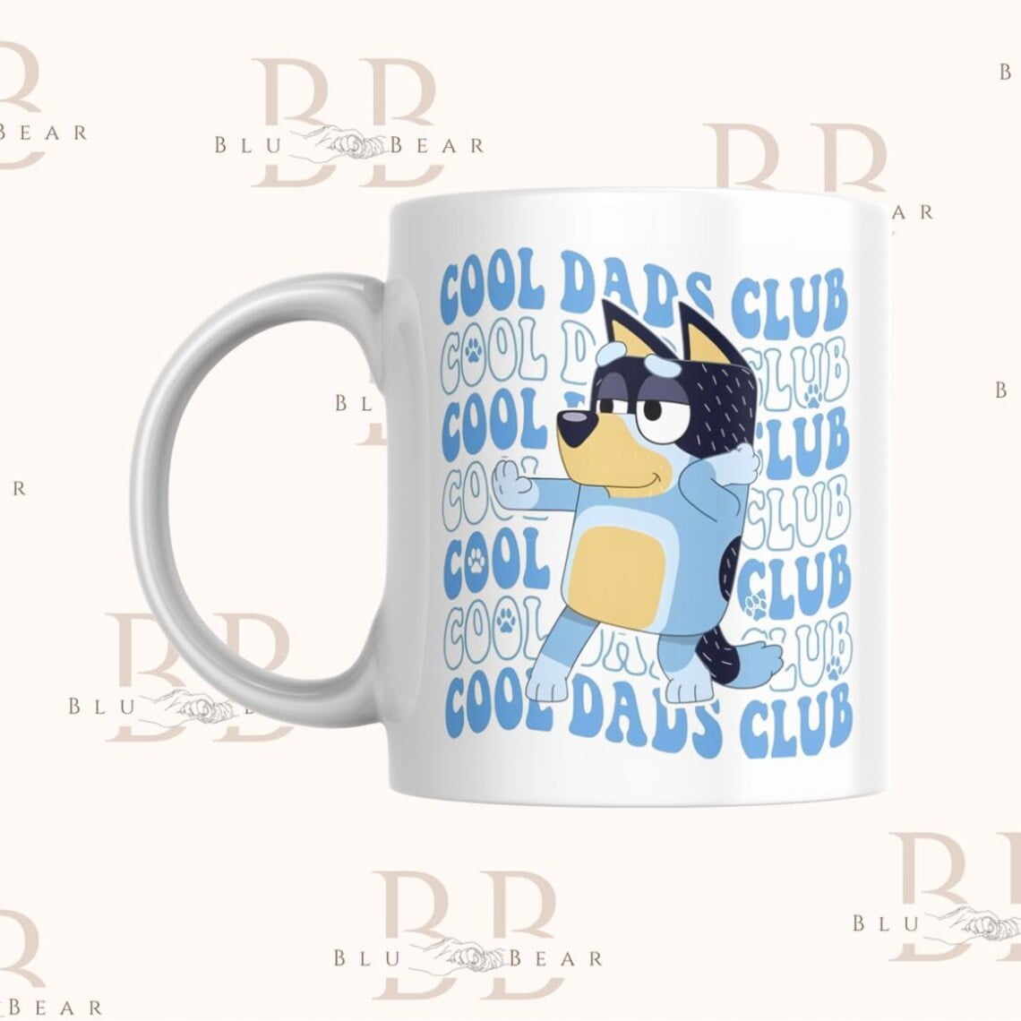 Bluey Cool Dads Club Ceramic Mug 11oz, Bluey family matching mugs for ...